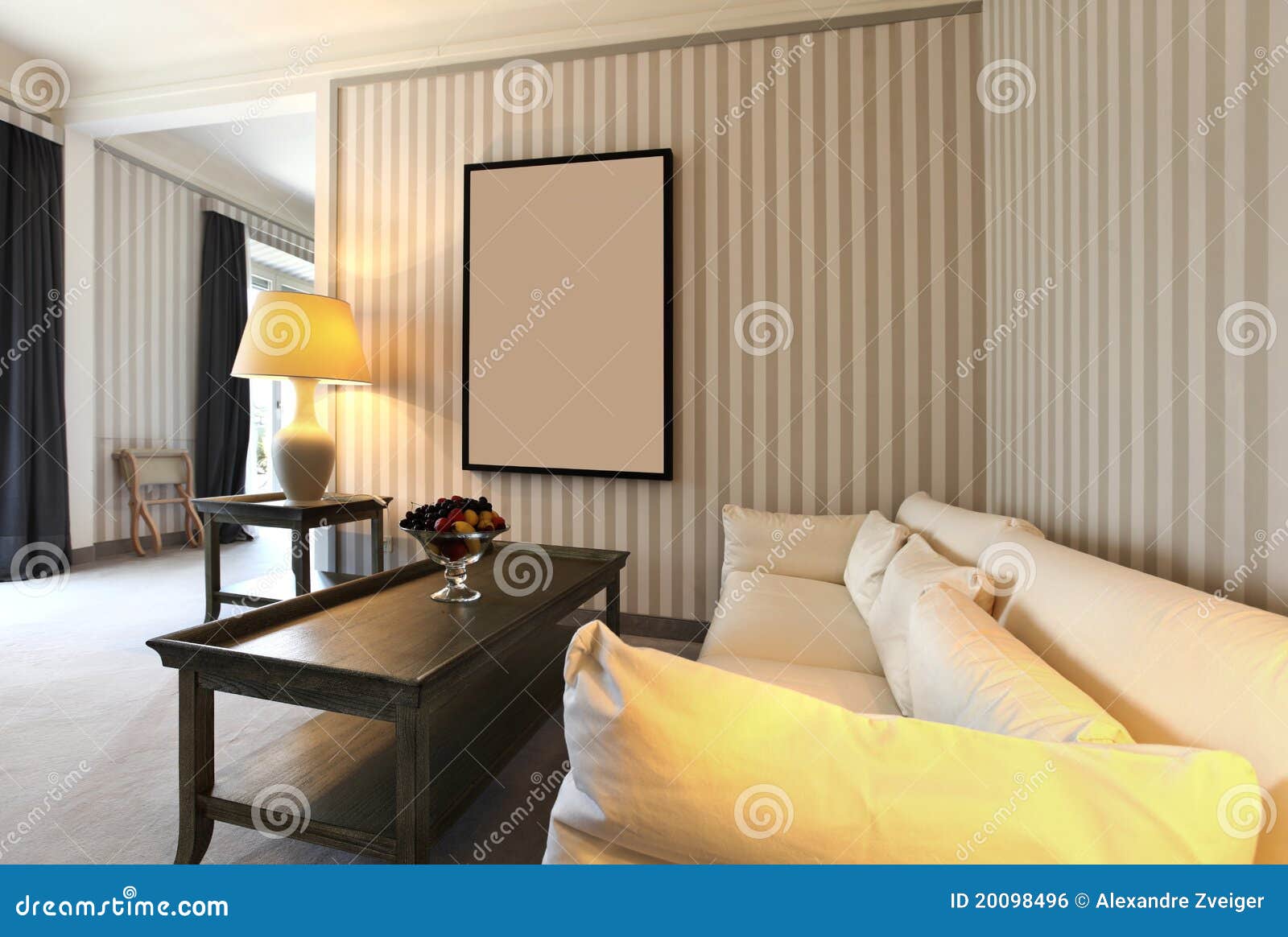 Comfortable living room stock photo. Image of lamp, architecture - 20098496