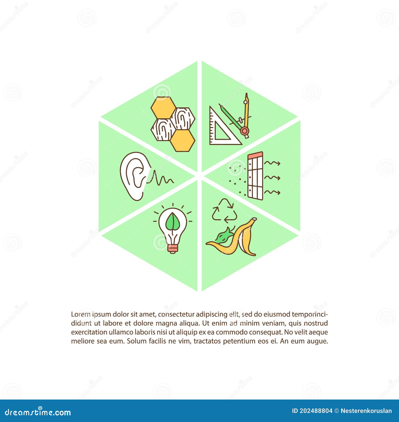 Comfortable Living and Working Space Concept Icon with Text Stock ...