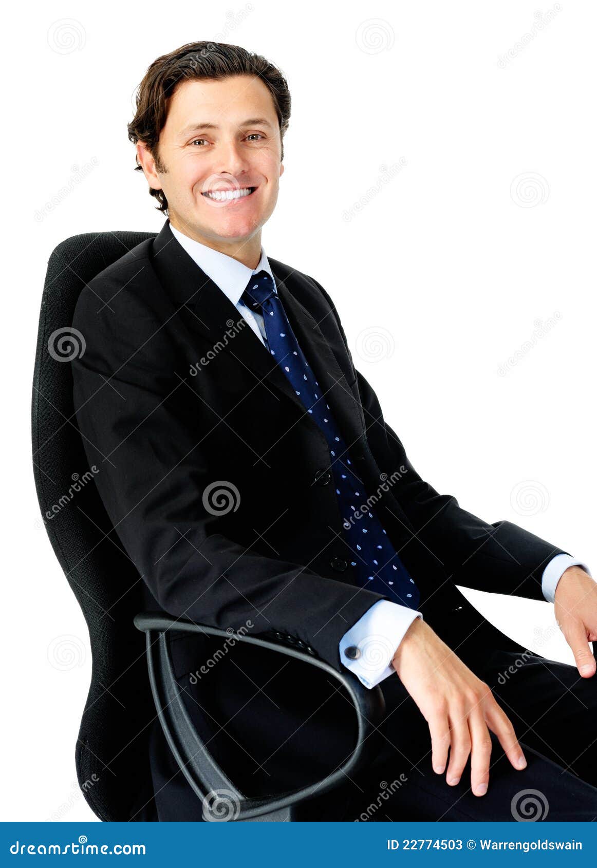 Comfortable man in chair stock image. Image of manager - 22774503