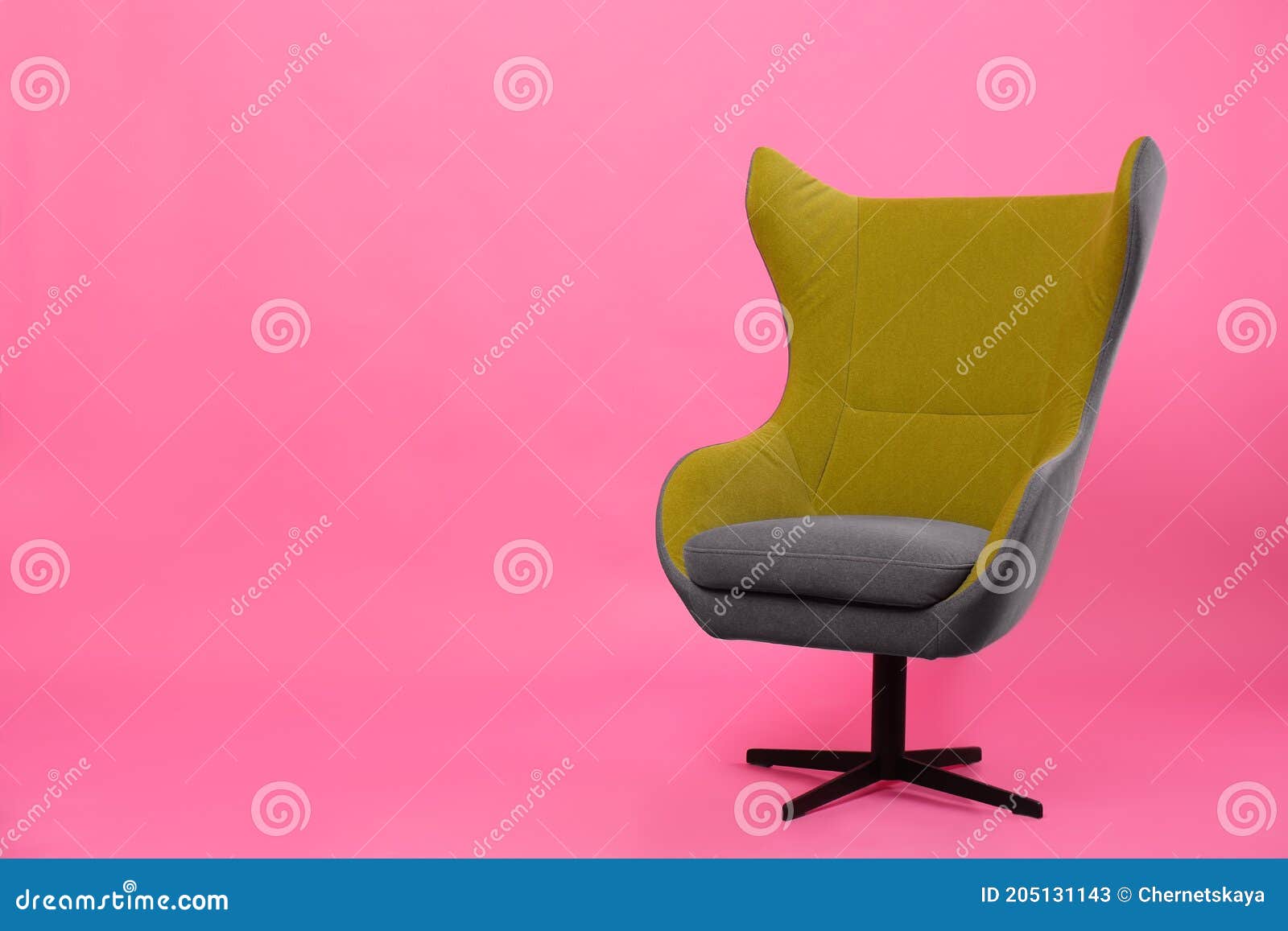 Comfortable Office Chair on Pink Background, Space for Text Stock Image ...