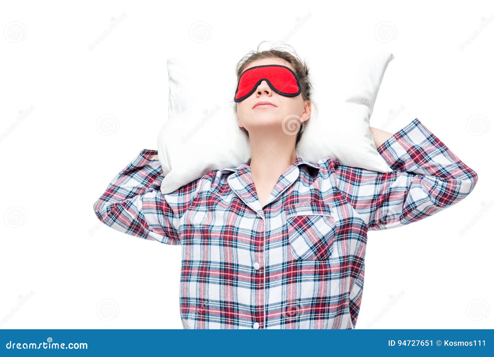 Comfortable Pose for Sleeping on the Back, Portrait of a Woman Stock ...