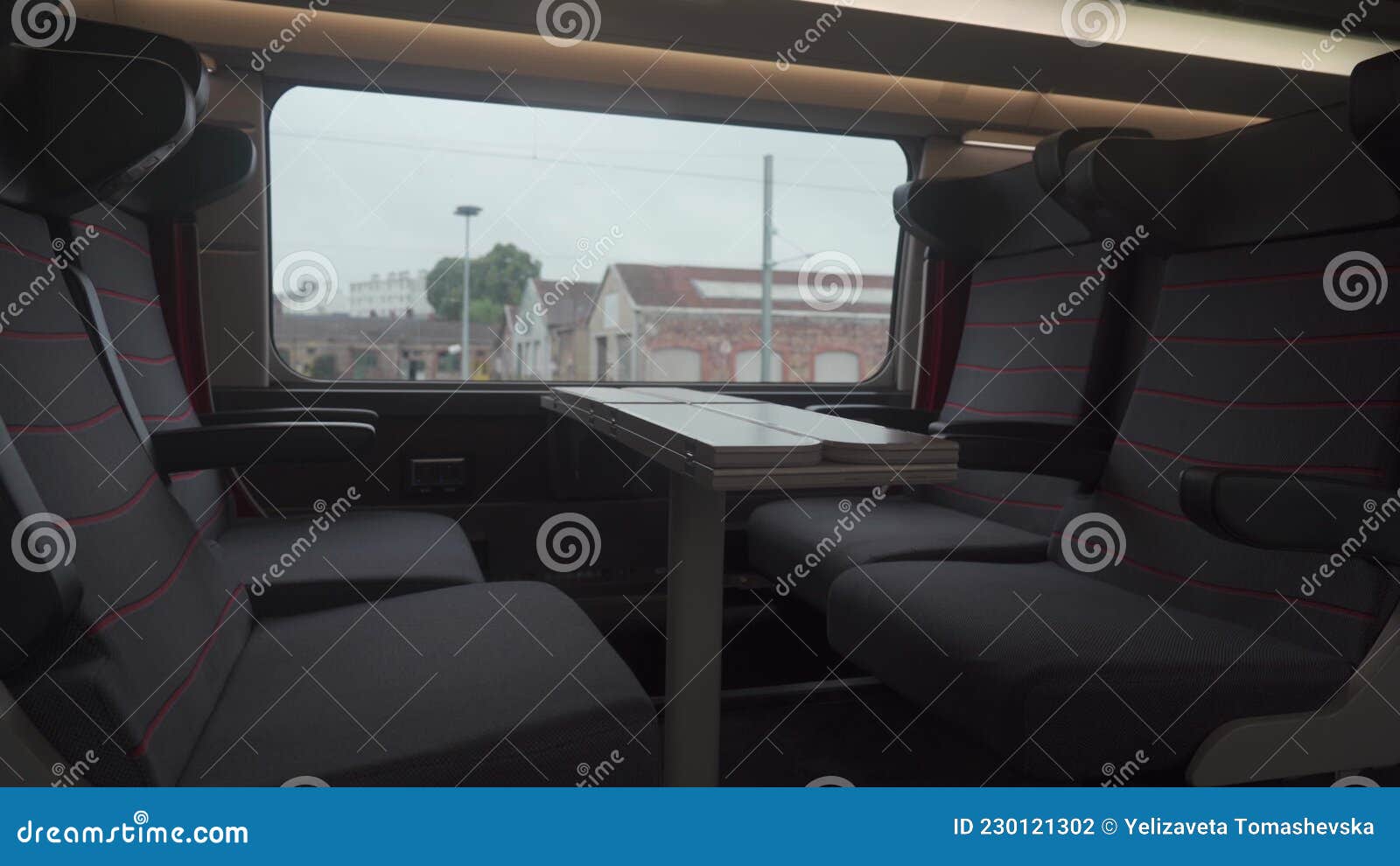 Comfortable Seat in First Class on TGV Train First Class. French Train ...