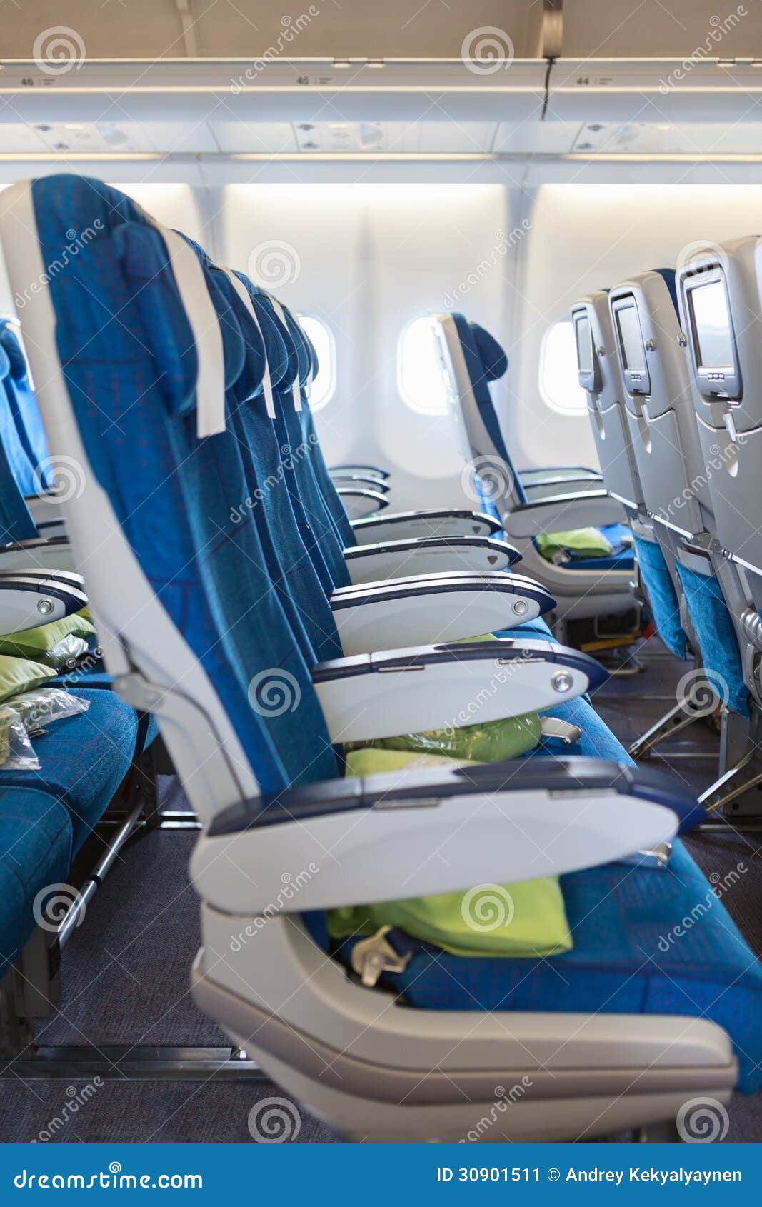 Comfortable Seats in Aircraft Cabin Stock Image - Image of comfortable ...