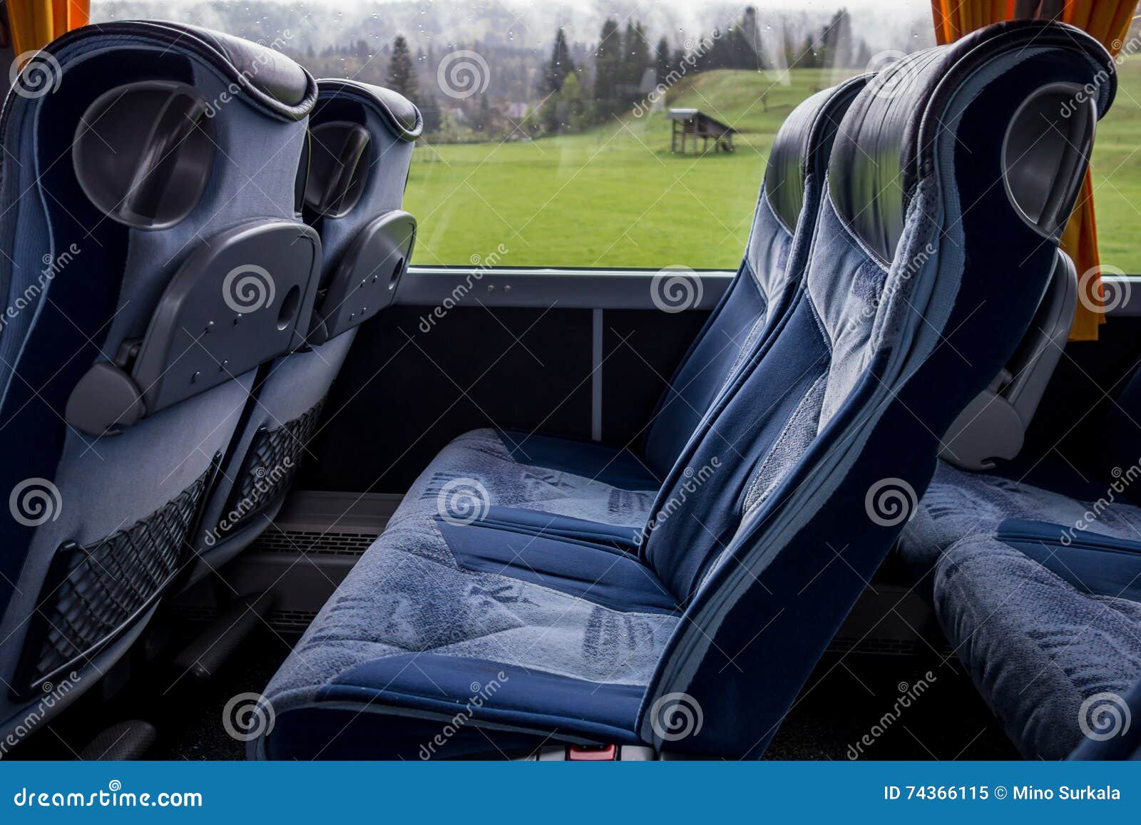Comfortable seats in a bus stock image. Image of liner - 74366115