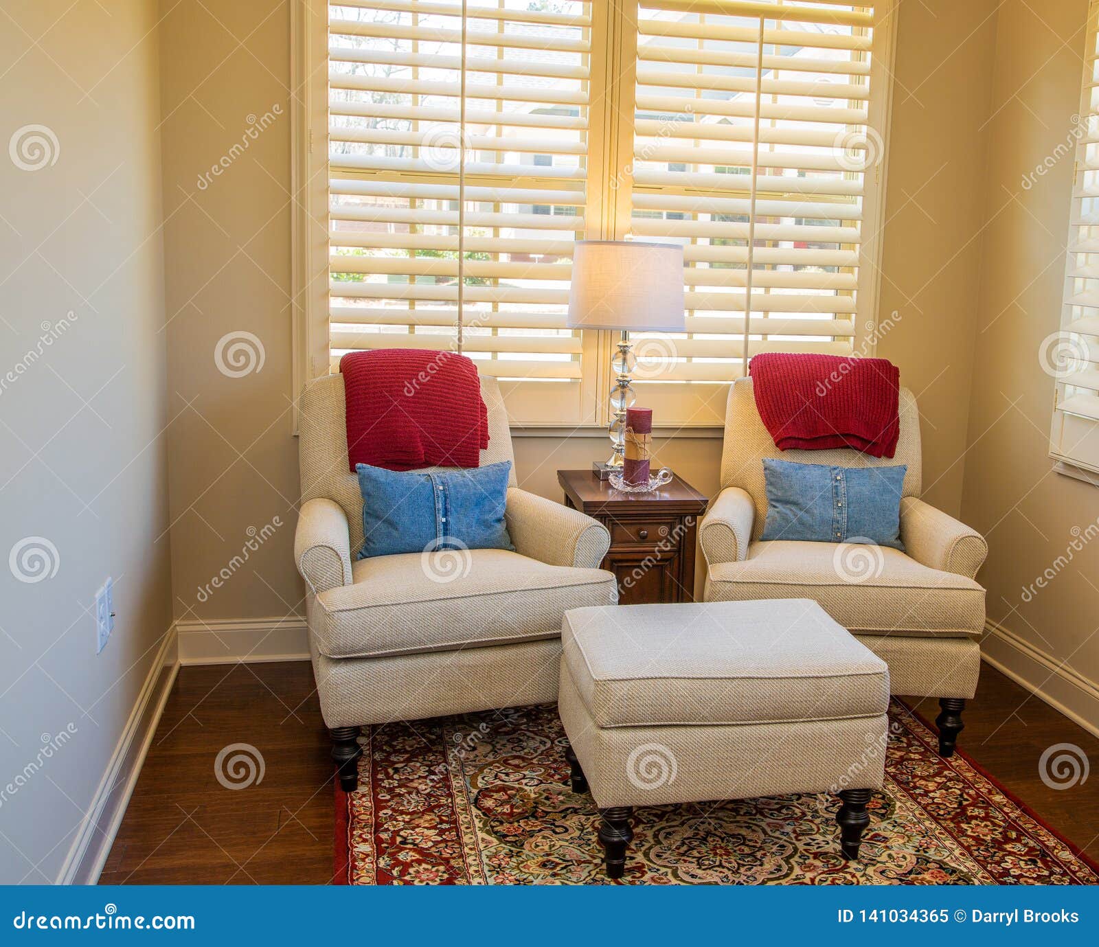 Comfortable Sitting Area stock image. Image of floor - 141034365
