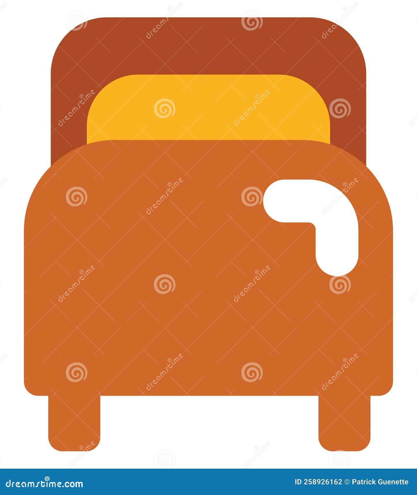 Comfortable Sleeping Bed, Icon Stock Vector - Illustration of mattress ...