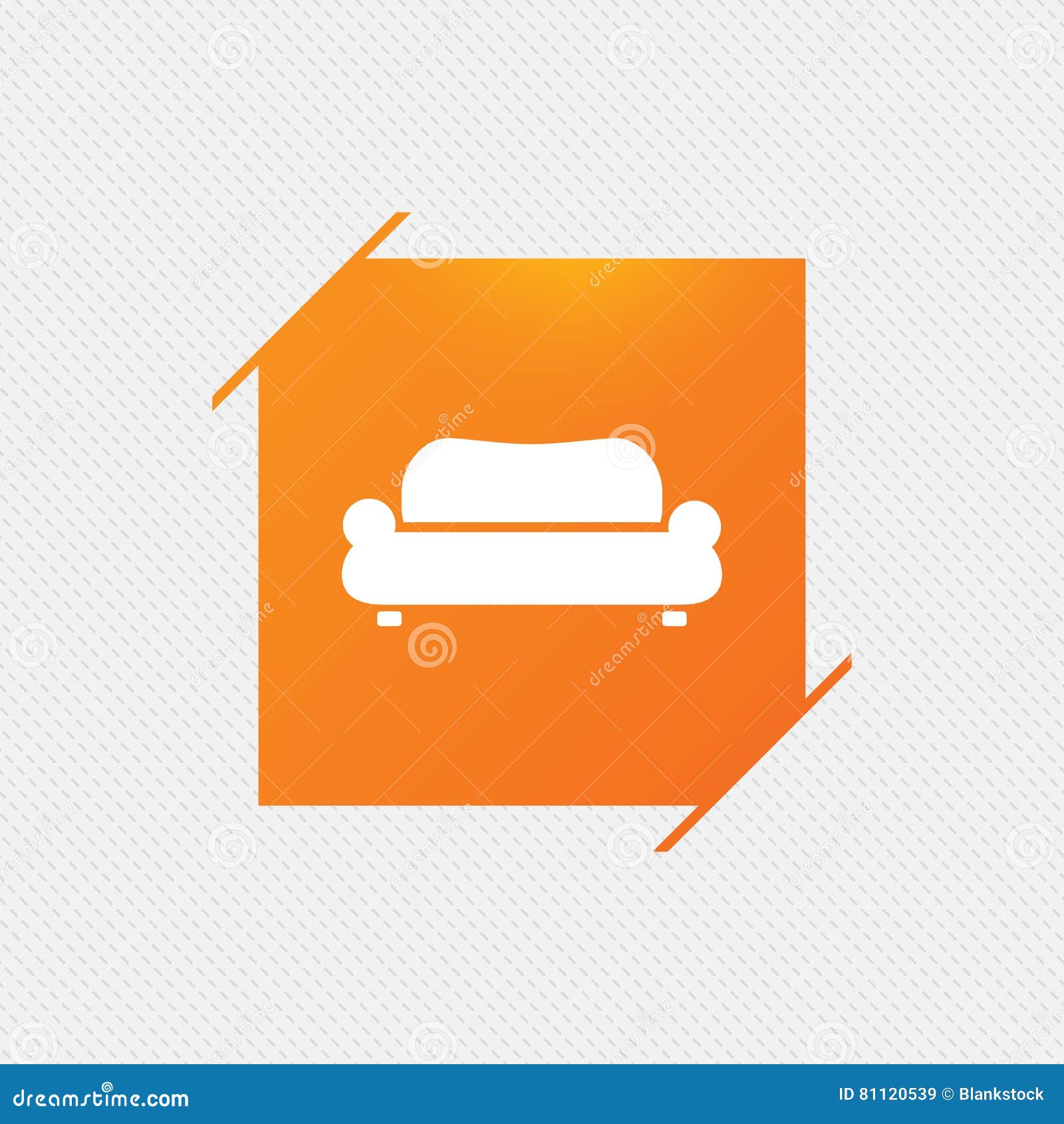 Comfortable Sofa Icon. Modern Couch Symbol. Stock Vector - Illustration ...