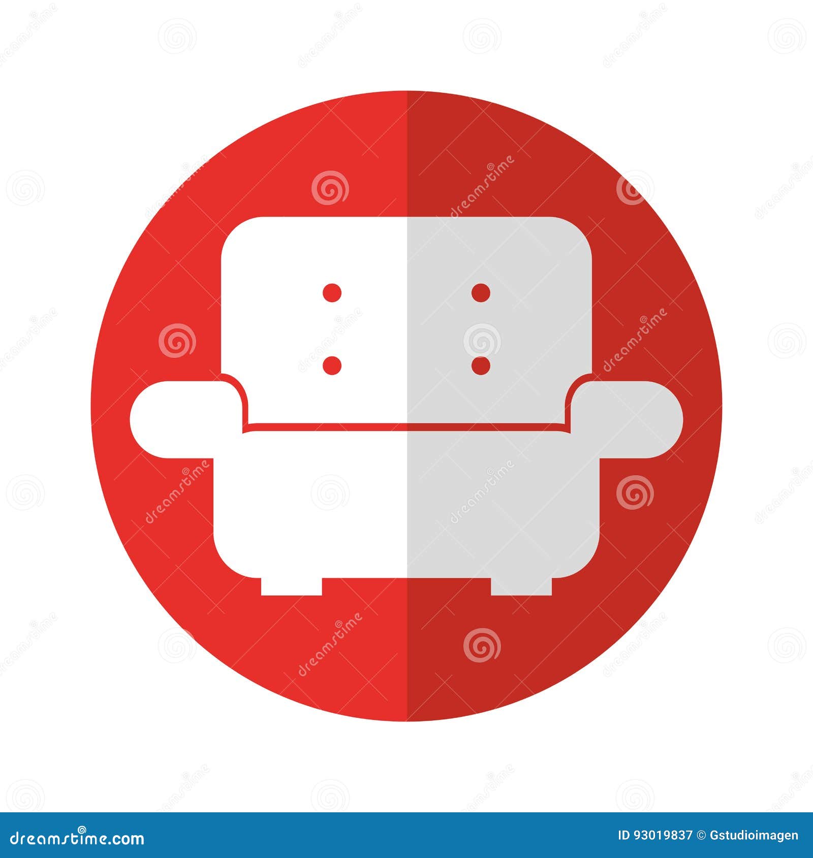 Comfortable Sofa Isolated Icon Stock Vector - Illustration of couch ...