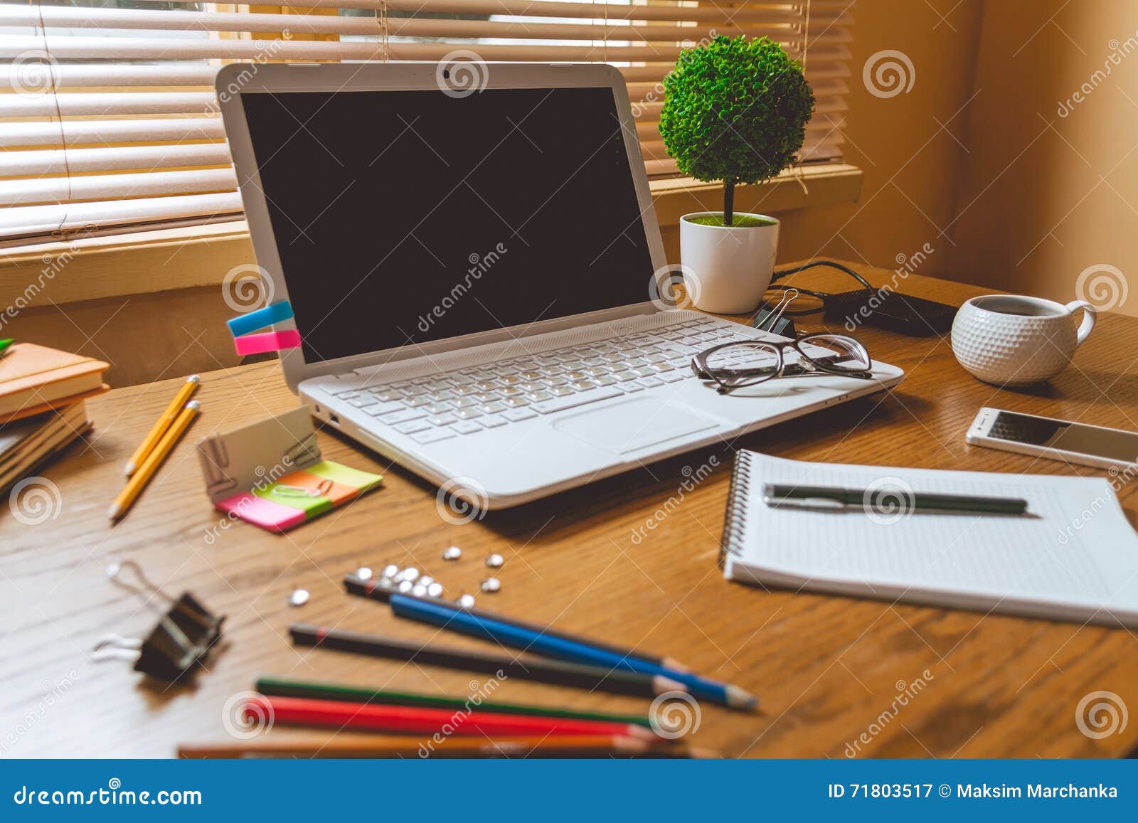 Comfortable Working Place of Creative Person Stock Image - Image of ...