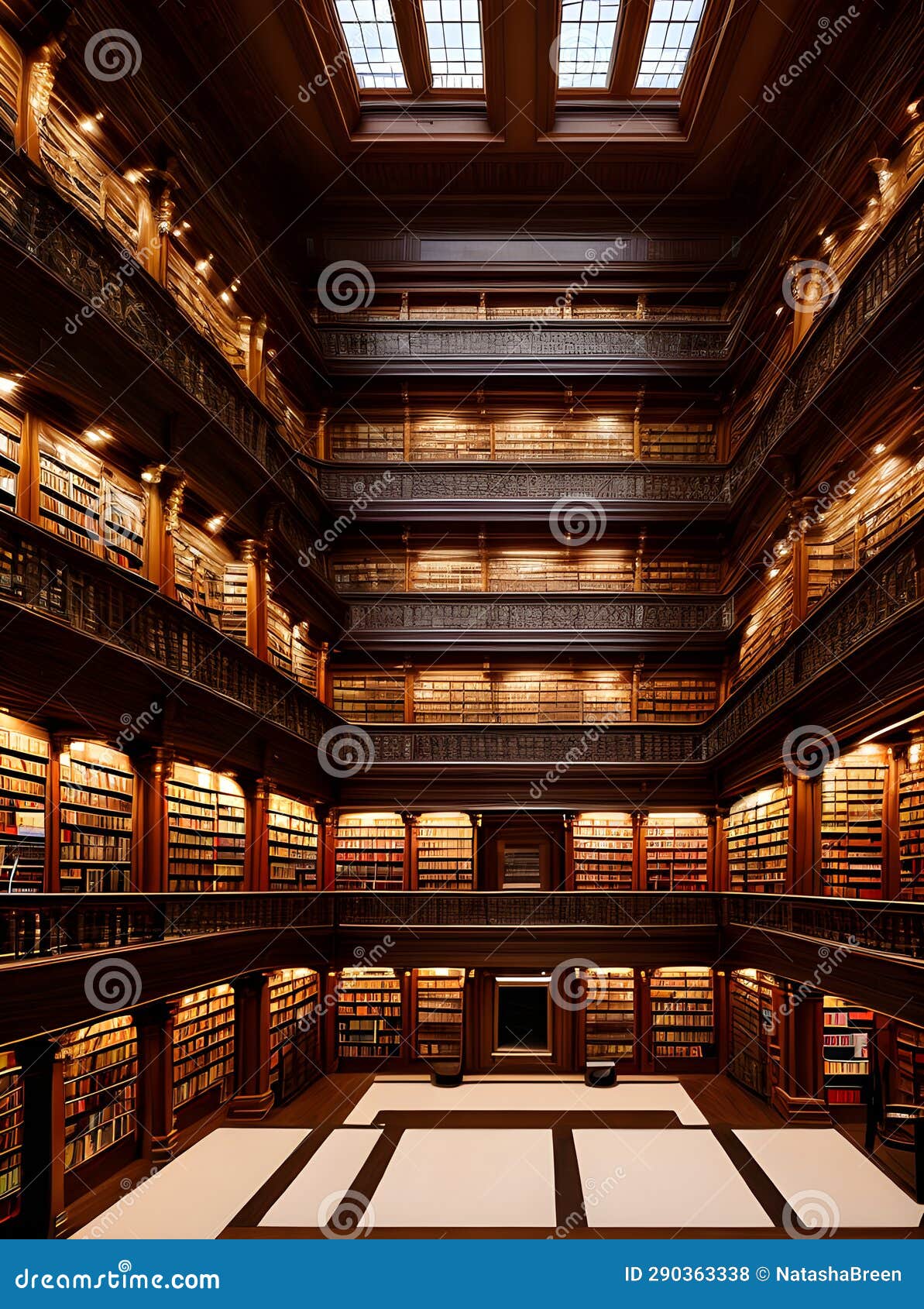 Comfy Interior Librarys Cozy Design. Stock Photo - Image of table ...