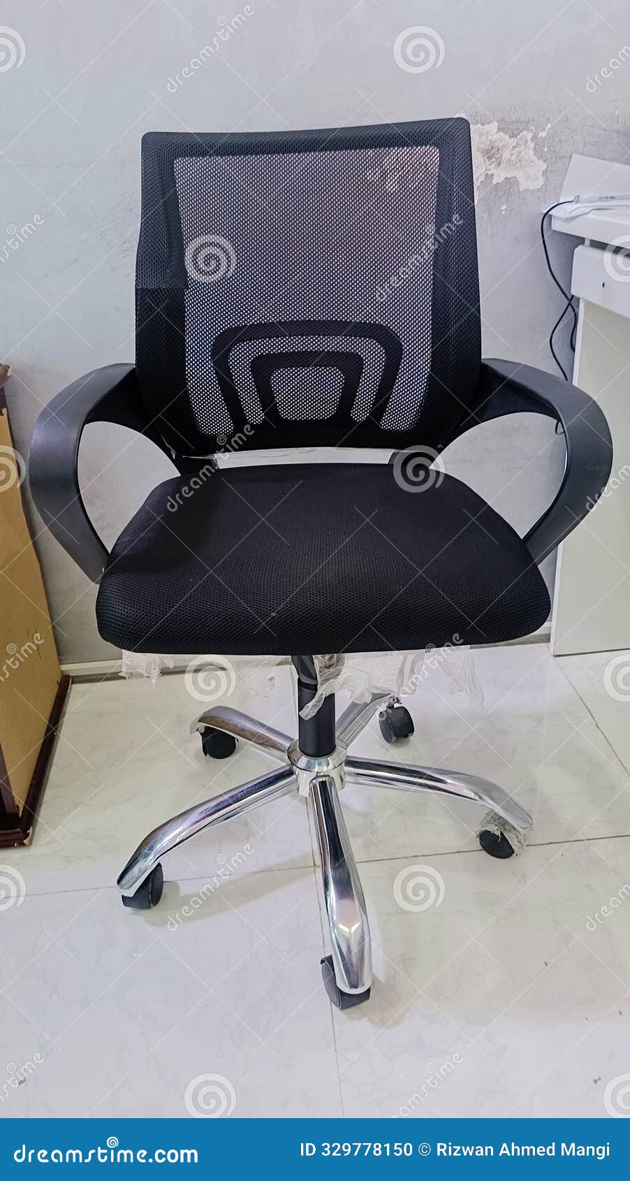 Comfy Black Gaming Chair for the Workplace Stock Photo - Image of desk ...