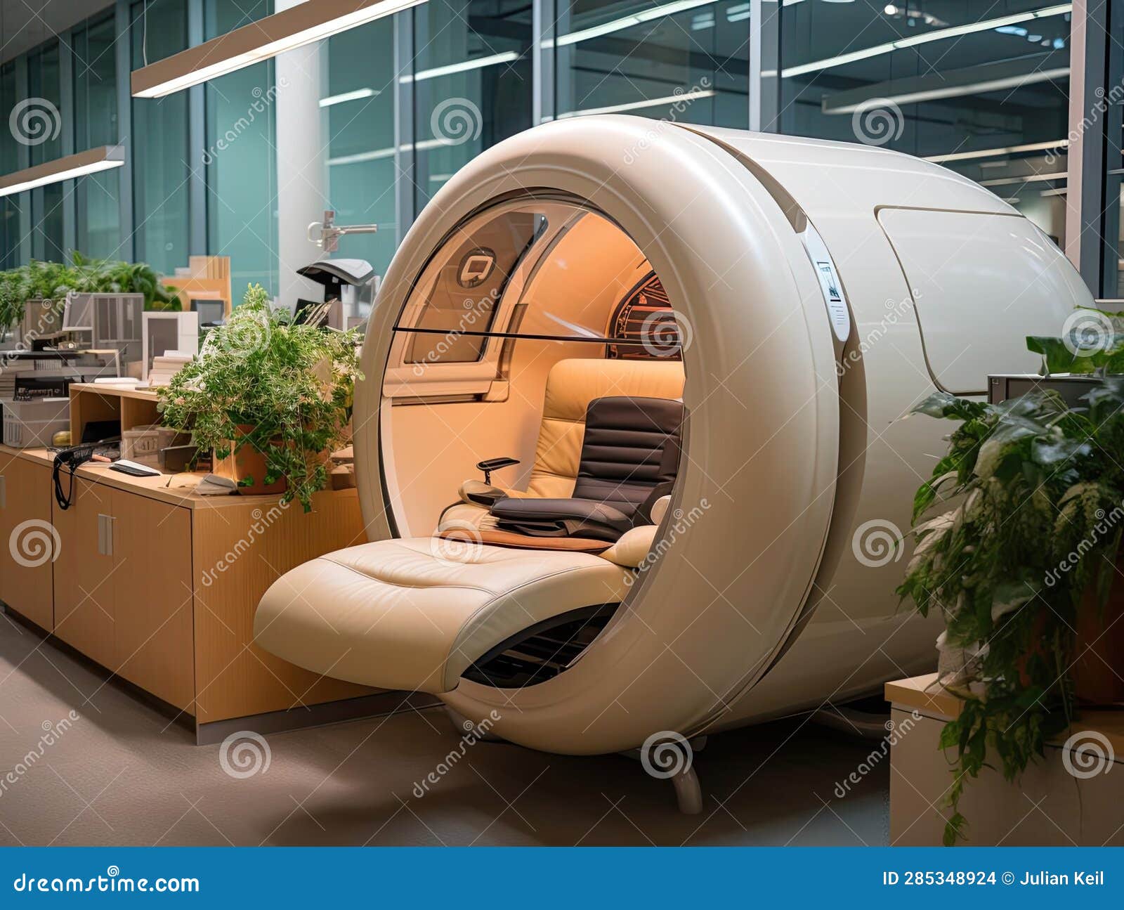 Comfy Office Nap Pod for Power Naps Stock Illustration - Illustration ...