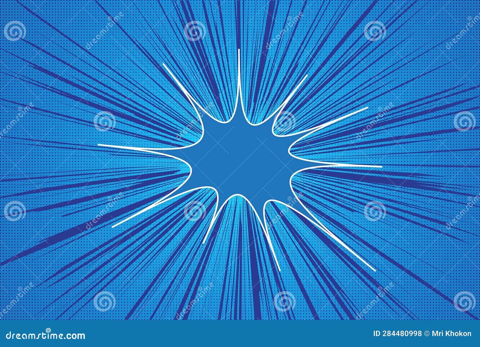Comic Abstract Blue Background Stock Illustration - Illustration of ...