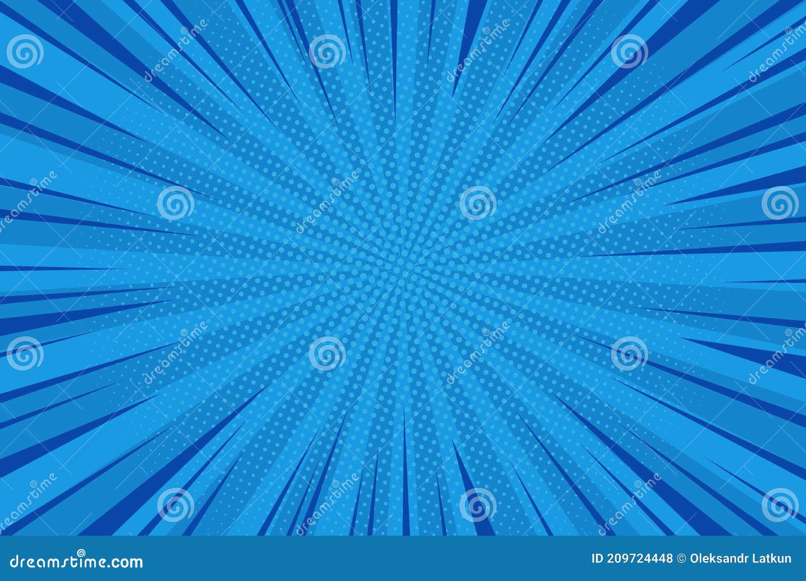 Comic Abstract Blue Background Stock Vector - Illustration of cartoon ...