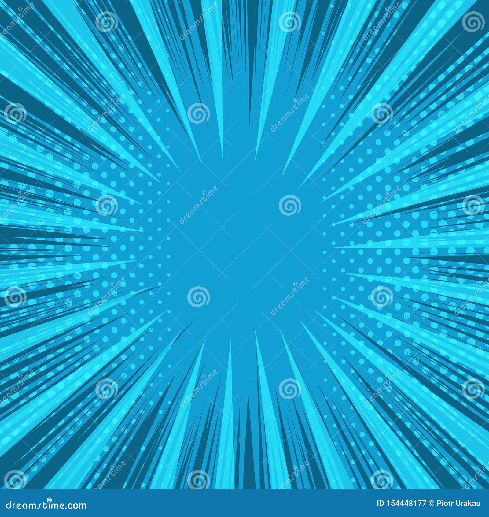 Comic Abstract Blue Explosive Background Stock Vector - Illustration of ...