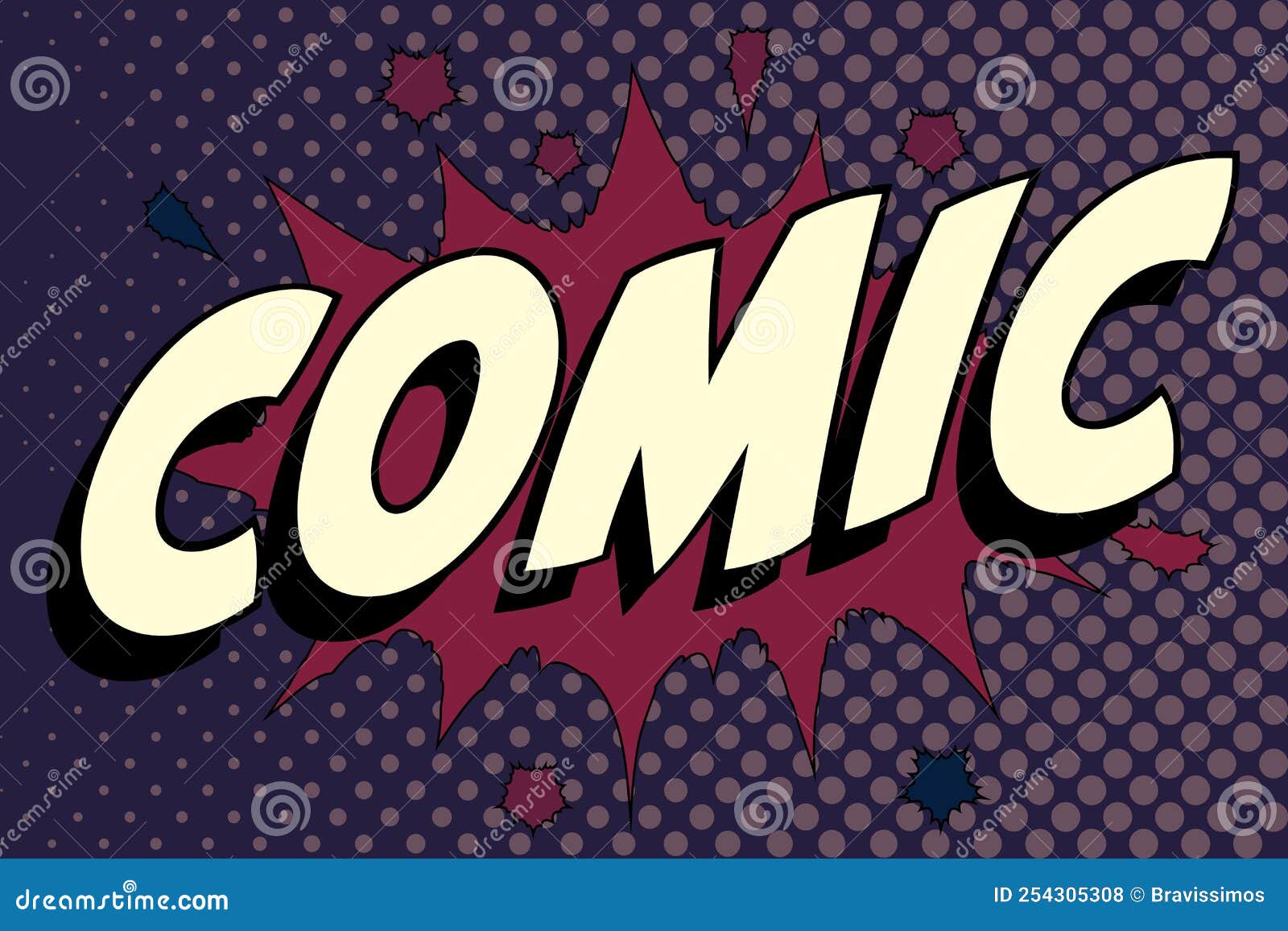 Comic Abstract Cartoon Frame Vector Background. Boom Stock Illustration ...