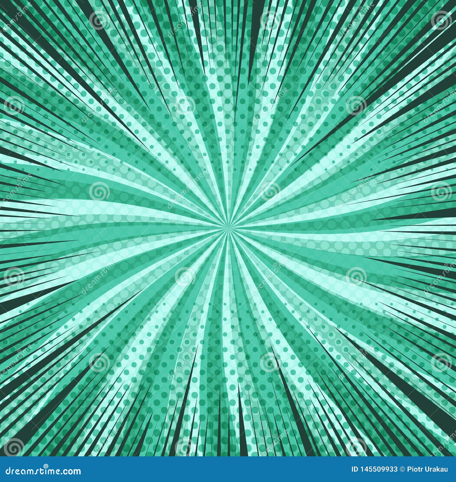 Comic Abstract Green Burst Background Stock Vector - Illustration of ...