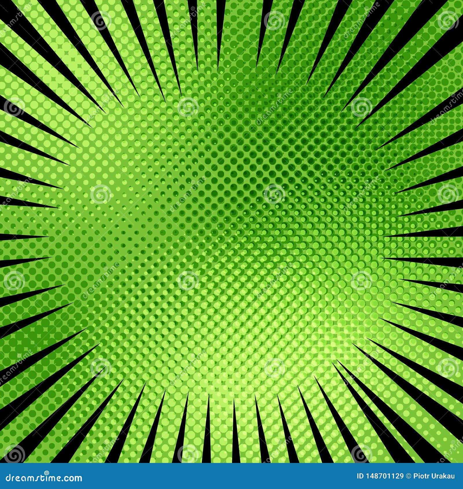 Comic Abstract Green Explosive Background Stock Vector - Illustration ...