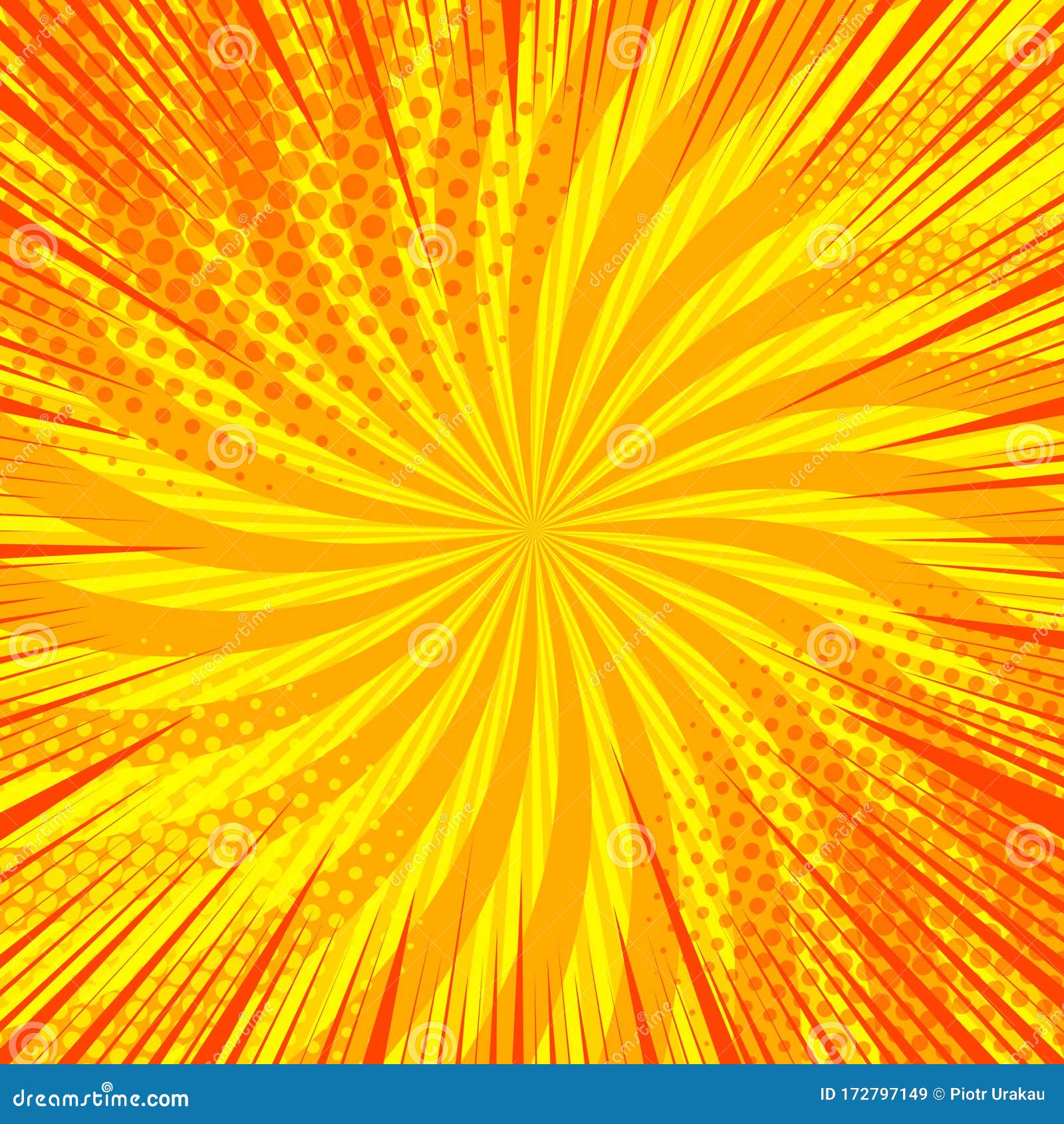 Comic Abstract Orange Background Stock Vector - Illustration of burst ...