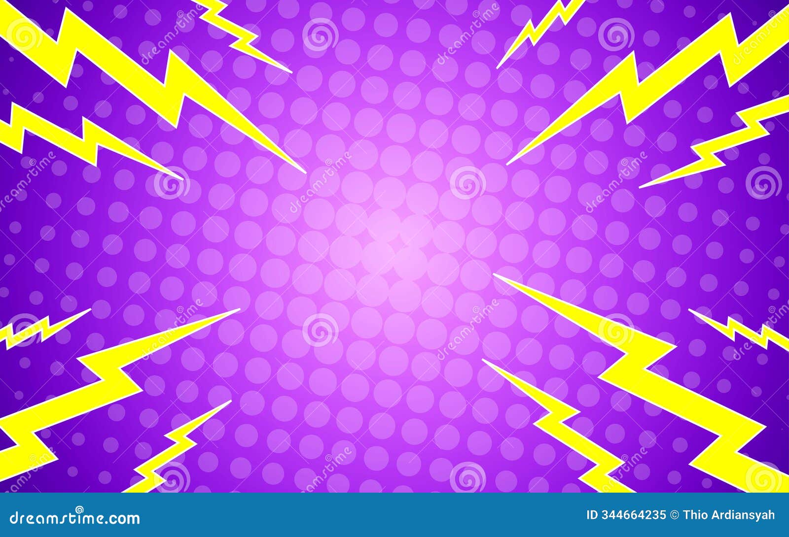 Comic Abstract Pop Art Background with Thunder Stock Illustration ...