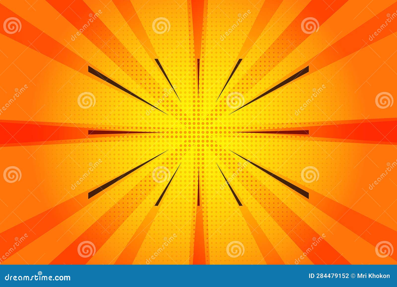 Comic Abstract Red Background with Halftone Stock Illustration ...