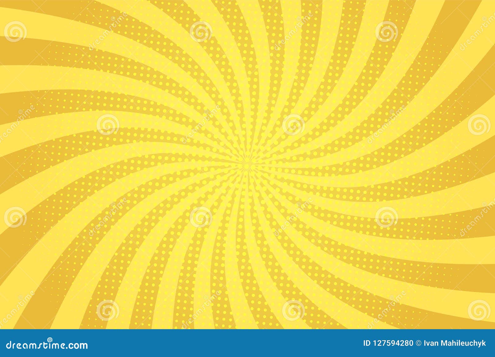 Comic Abstract Yellow Light Template Stock Vector - Illustration of ...