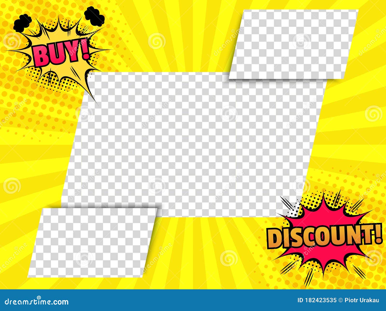 Comic Advertising Colorful Template Cartoon Vector | CartoonDealer.com ...
