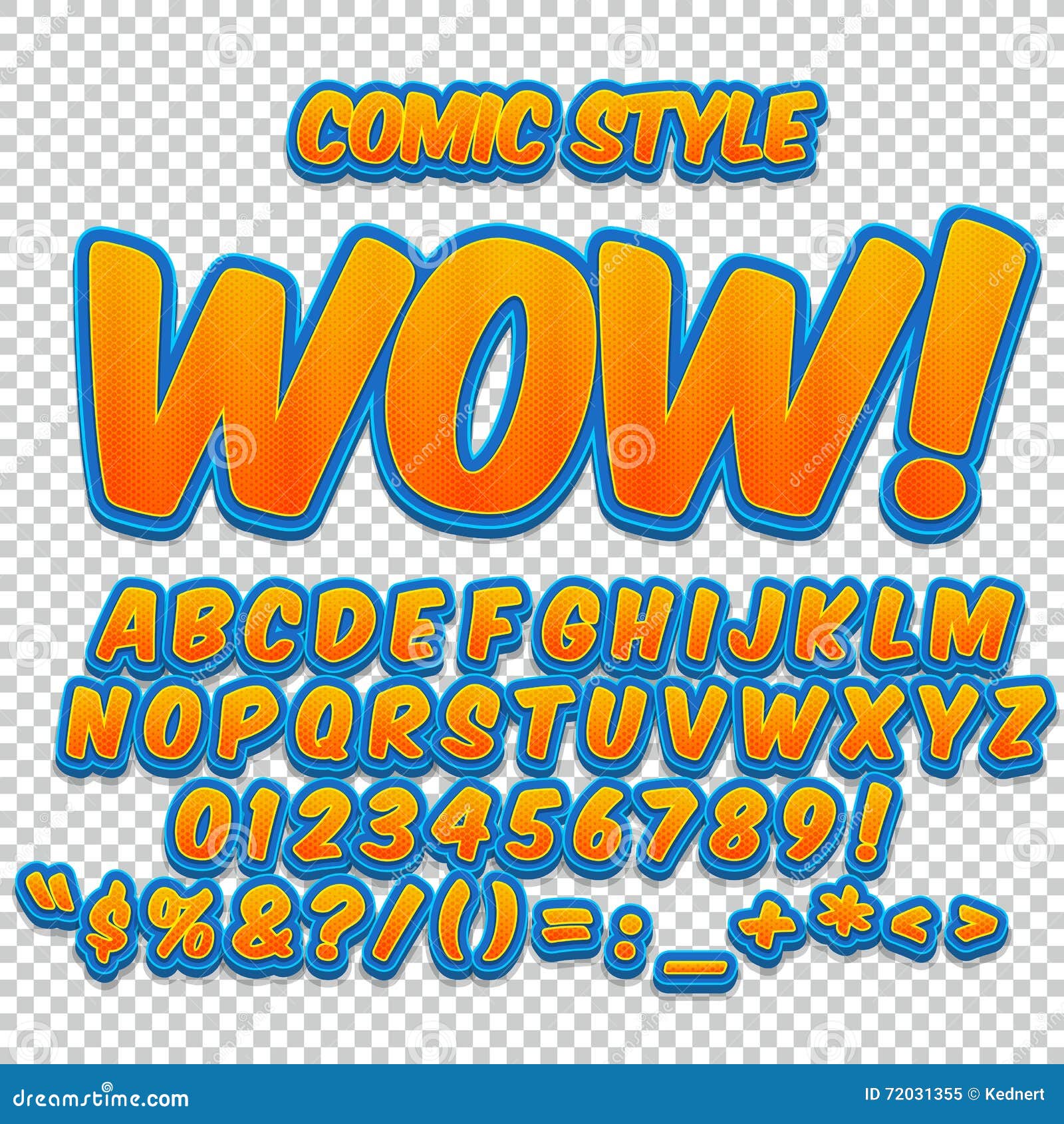 Comic Alphabet Set. Letters, Numbers And Figures Vector Illustration ...