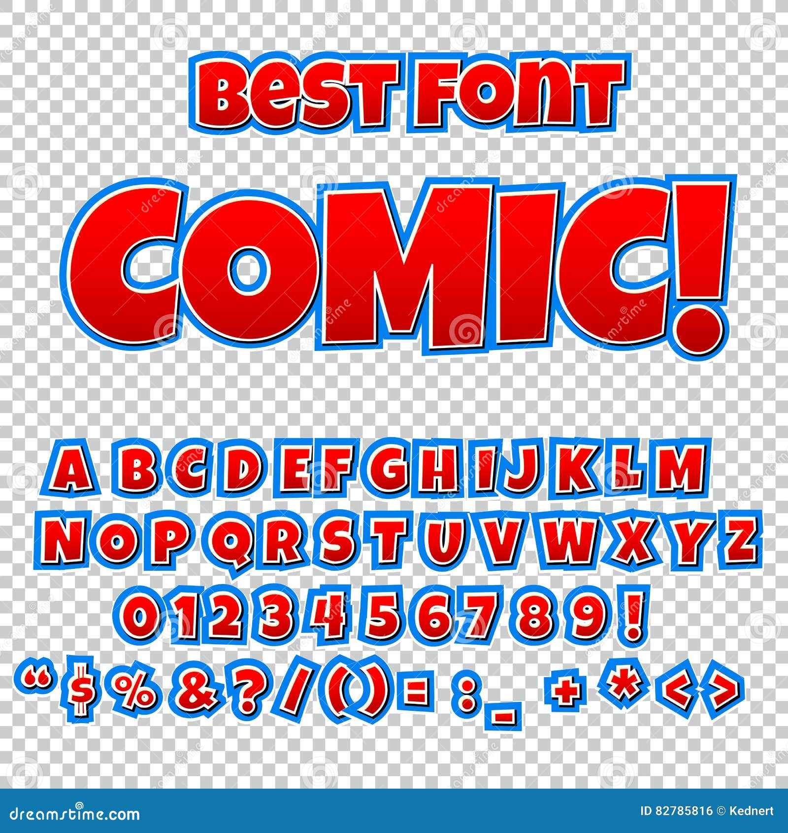 Comic Alphabet Set. Letters, Numbers and Figures for Kids ...