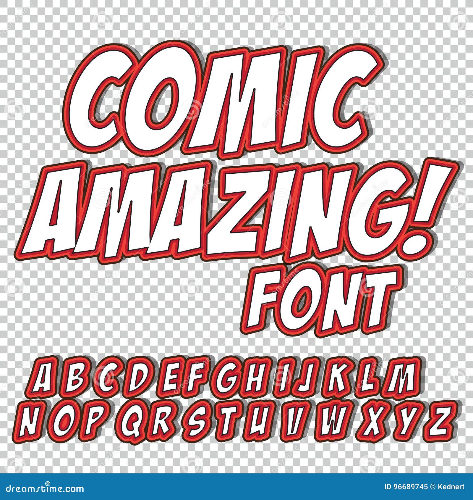 Comic Alphabet Set. Letters, Numbers and Figures for Kids ...