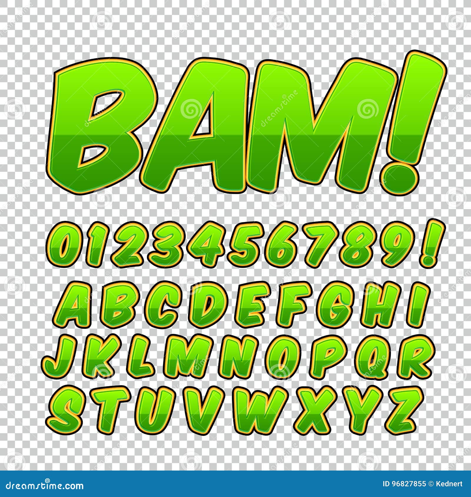 Comic Alphabet Set. Letters, Numbers and Figures for Kids ...