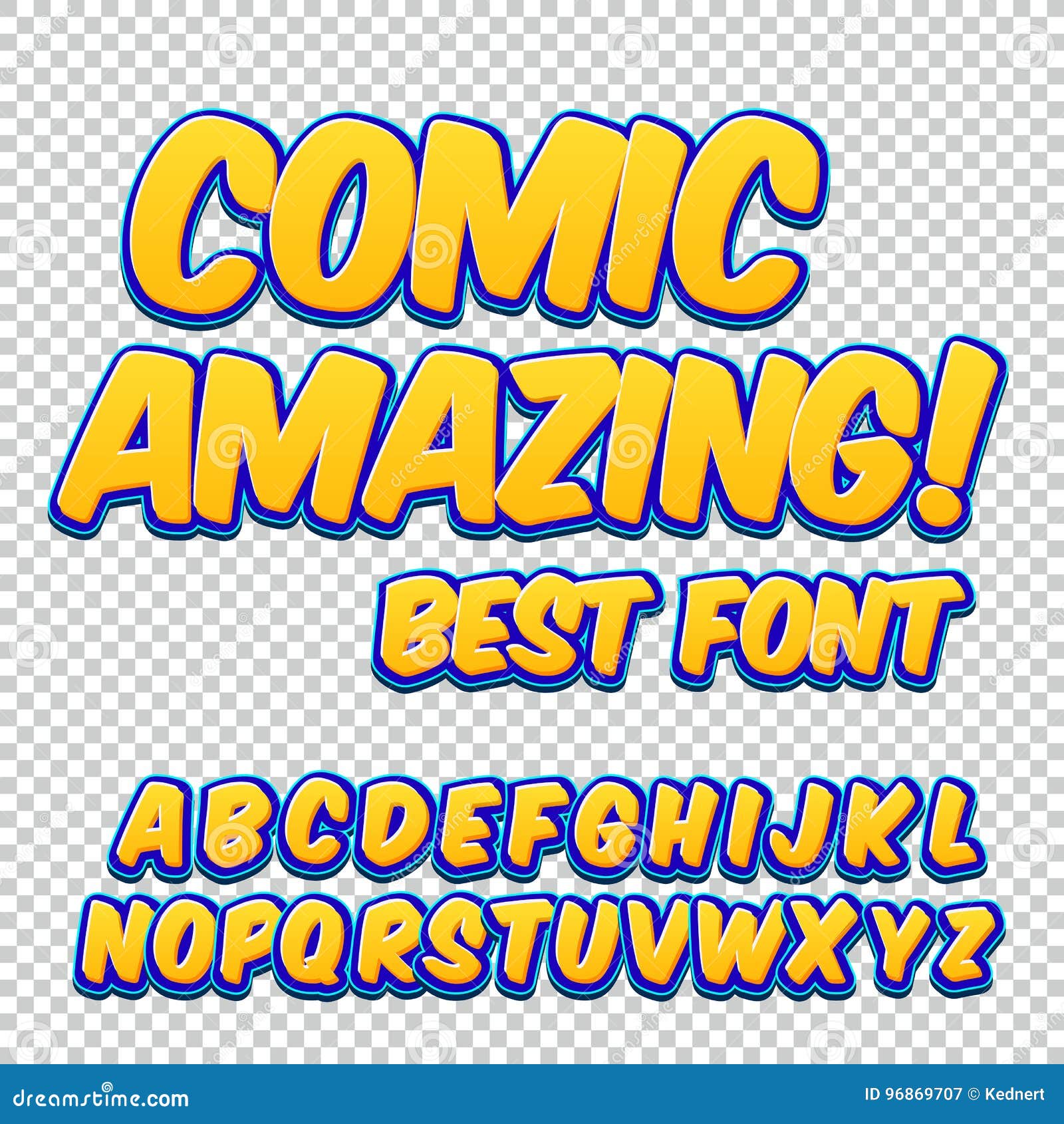 Comic Alphabet Set. Letters, Numbers and Figures for Kids ...