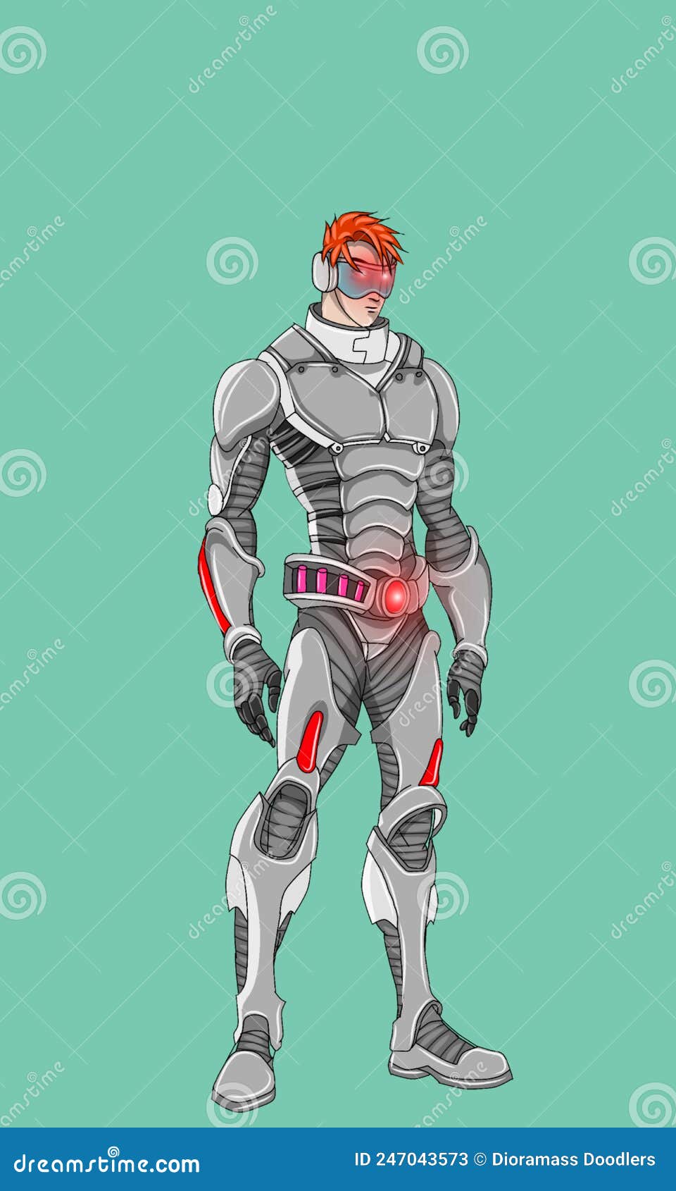 Comic Art Work, the Character of a Future Knight. Stock Image - Image ...