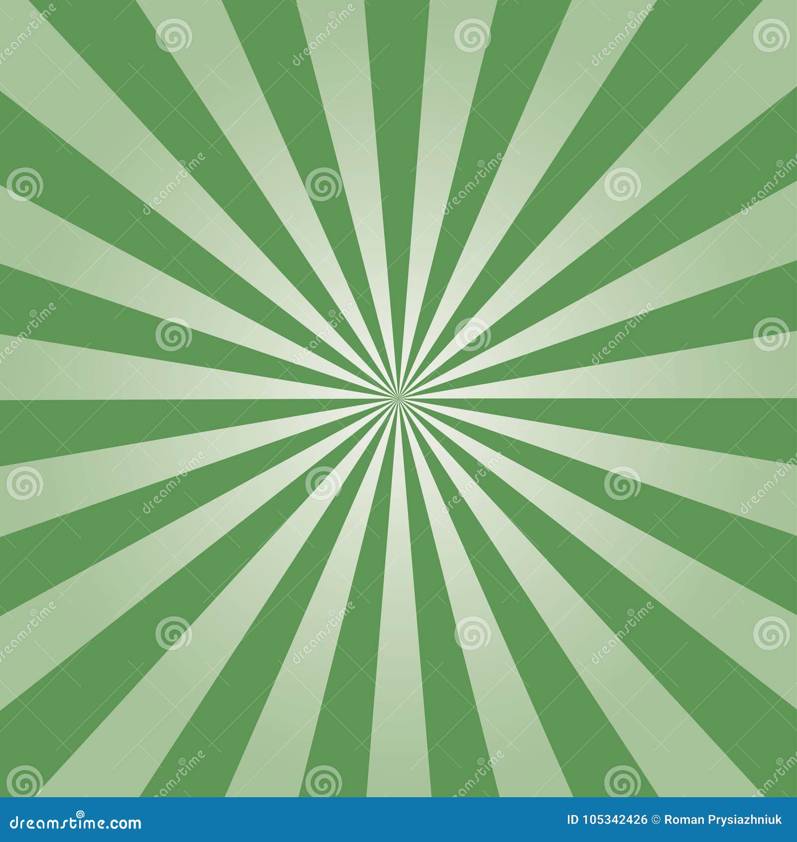 Green Sunburst Pattern. Vector Illustration Stock Vector - Illustration ...