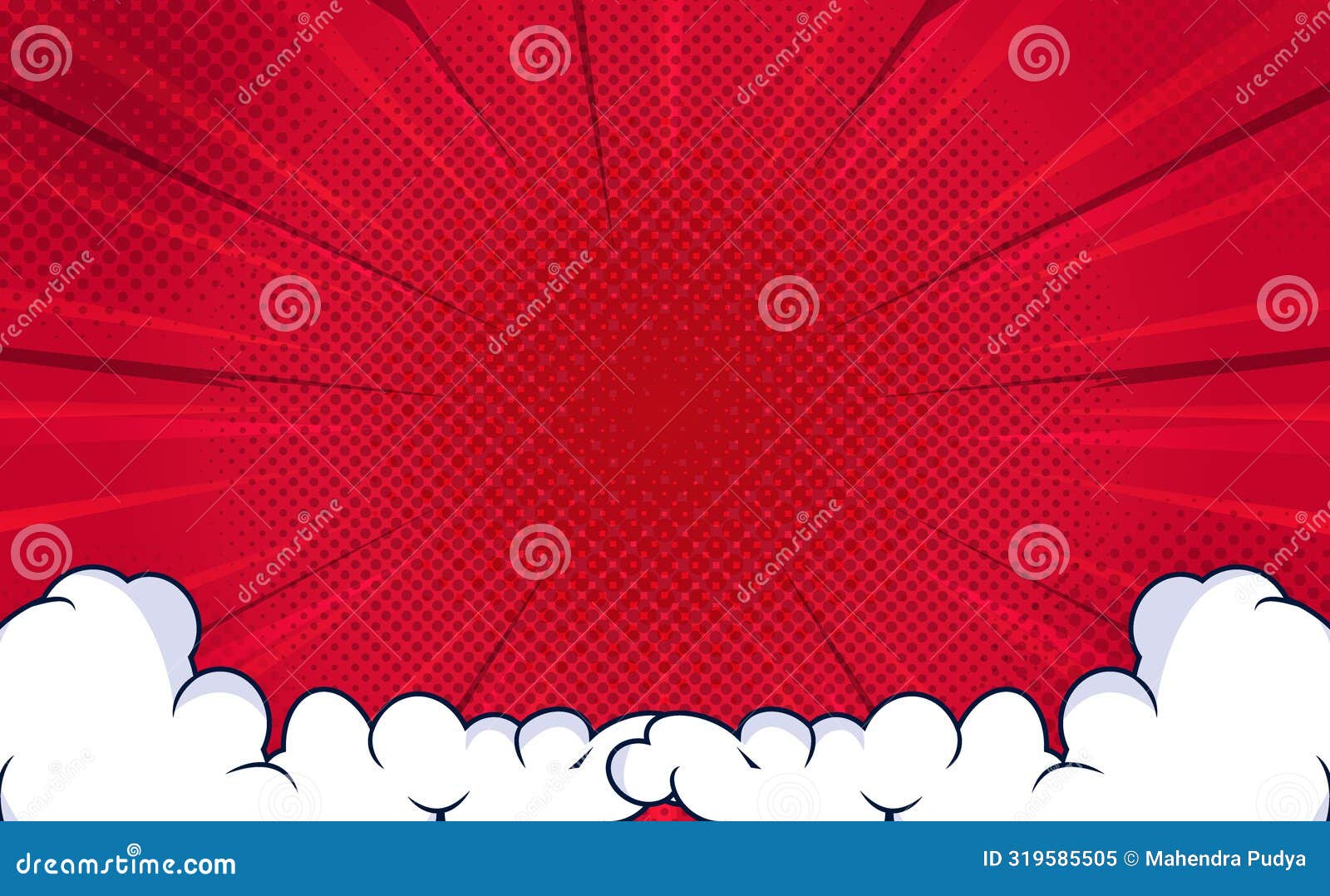 Comic Background with Beautiful Red Color Stock Vector - Illustration ...