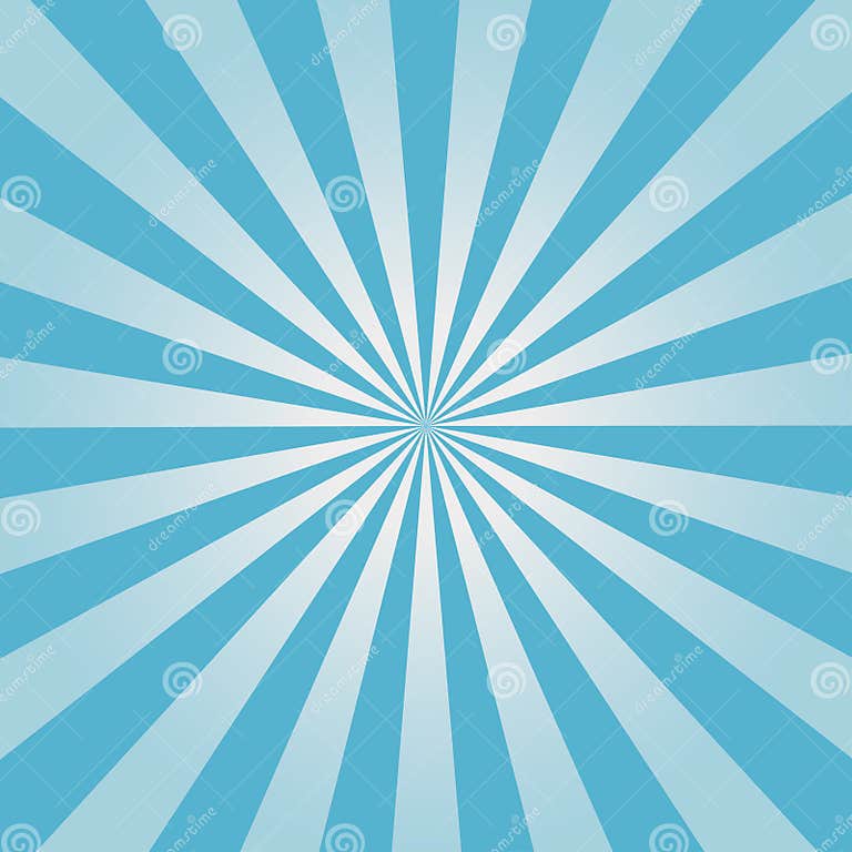 Comic Background. Blue Sunburst Pattern. Sun Rays Abstract Backdrop ...