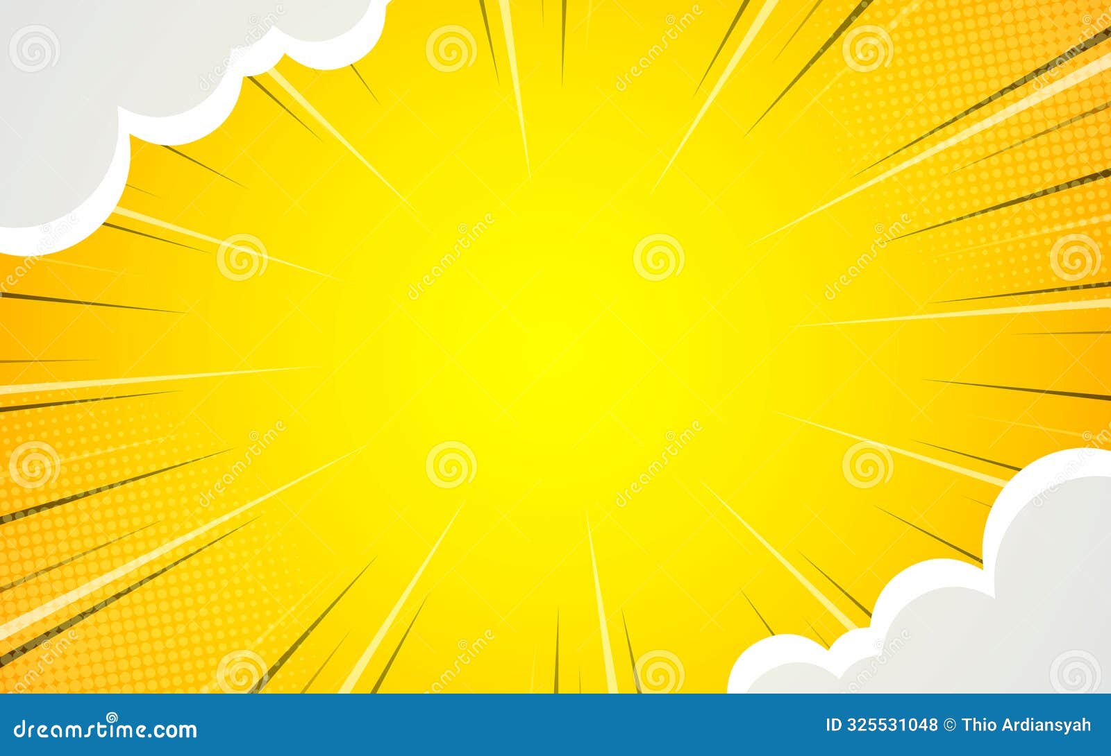 Comic Background with Clouds. Vector Illustration EPS 10 Stock Vector ...