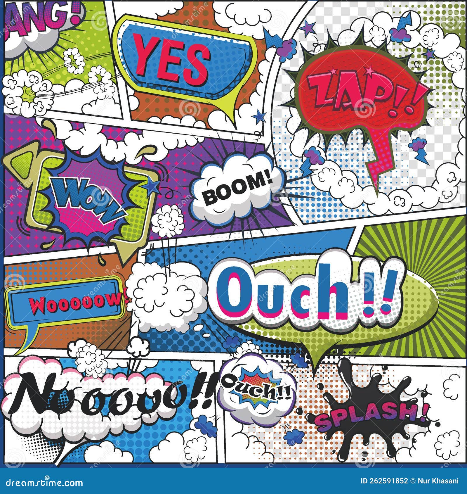 Comic Background Pattern 10 Vector Illustration Stock Vector ...
