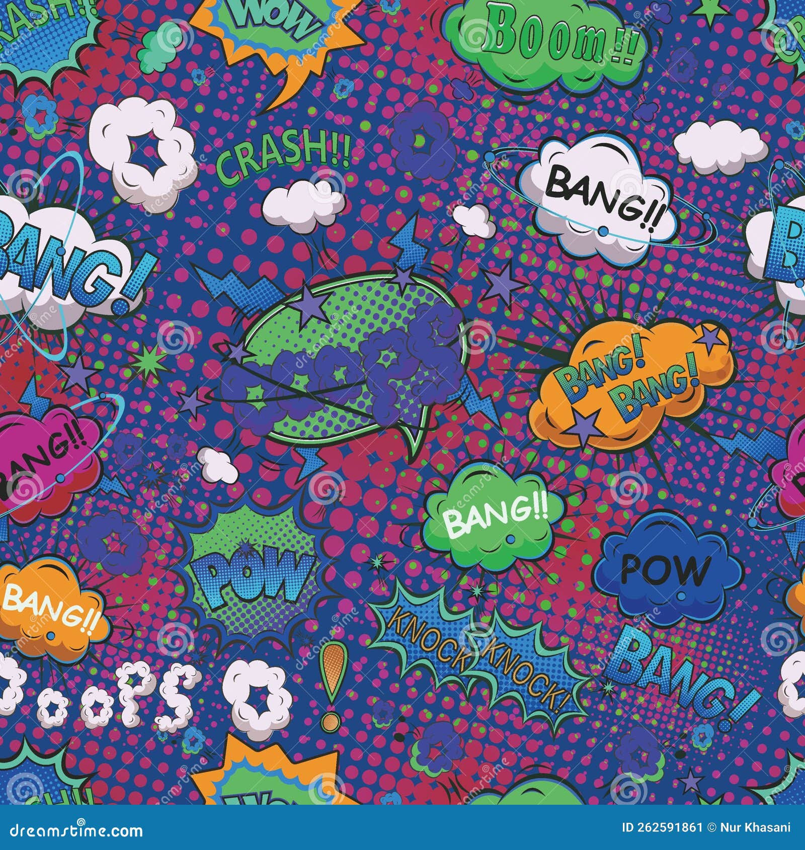 Comic Background Pattern 7 Vector Illustration Stock Vector ...