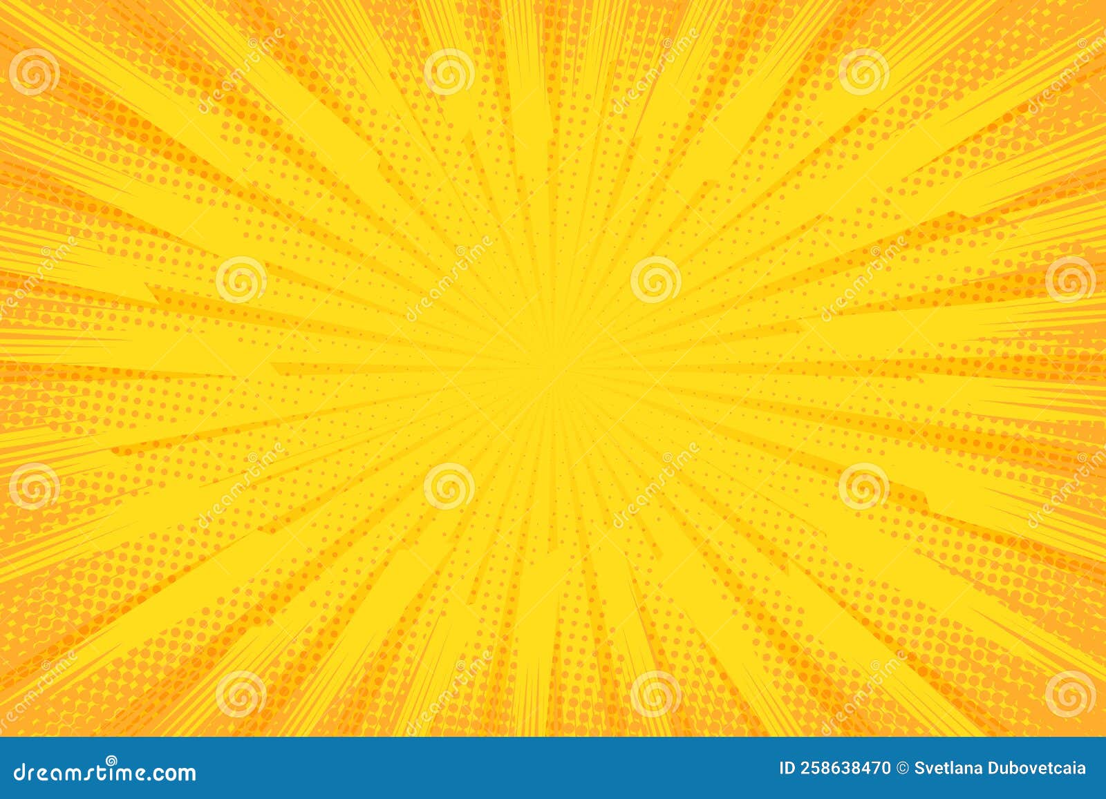 Comic Background. Pop Art Texture. Starburst Cartoon Style. Anime ...