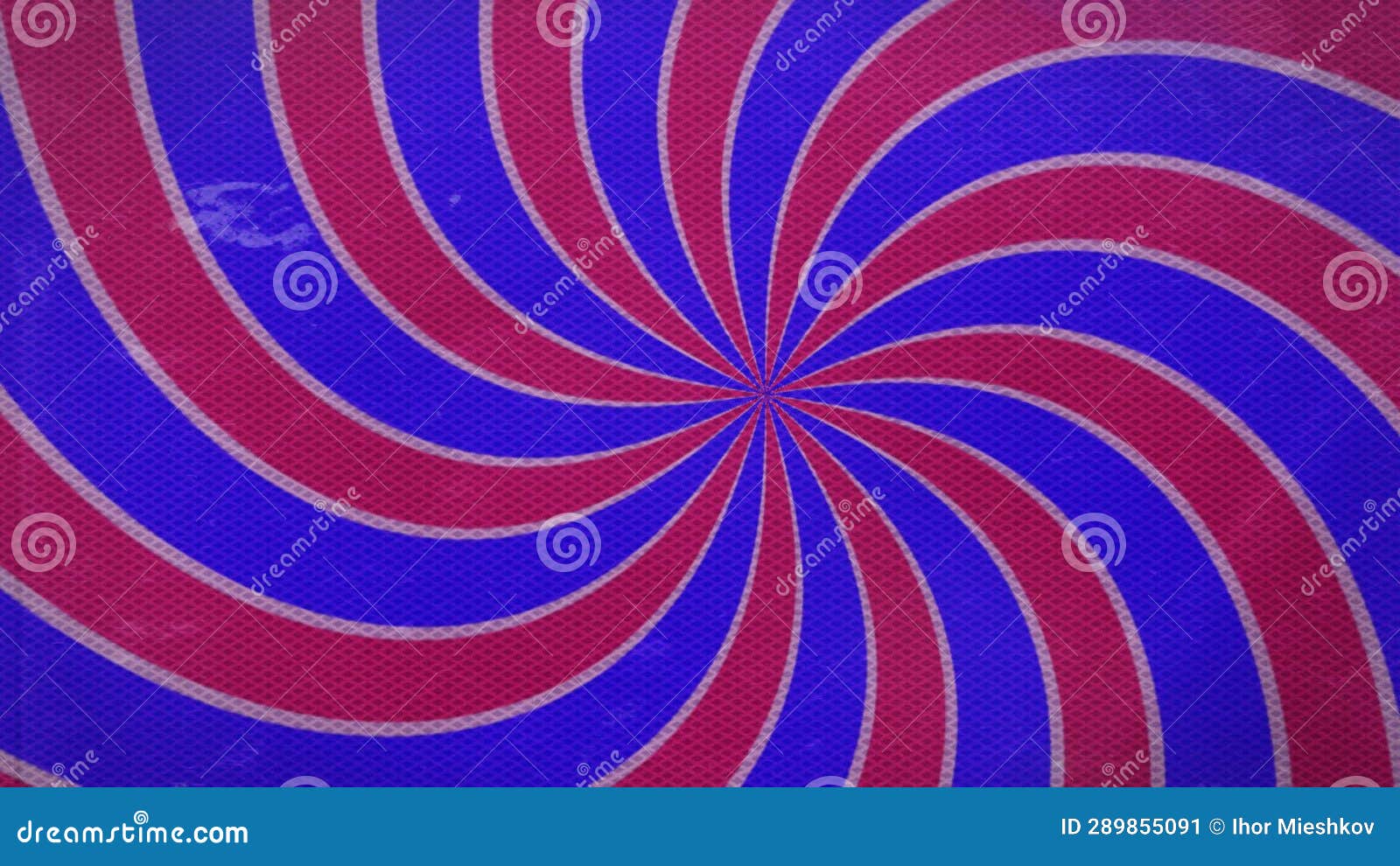 Comic Background with Rotating Stripes of Red and Blue, Psychedelic ...