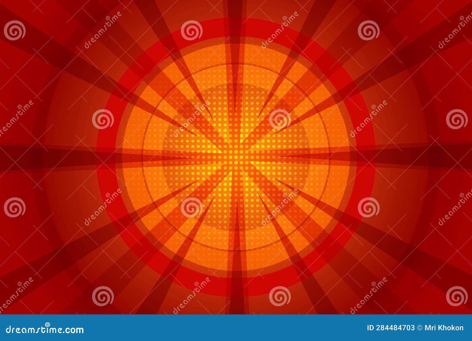 Comic Style Red Background with Speed Line Ands Halftone Effects Stock ...