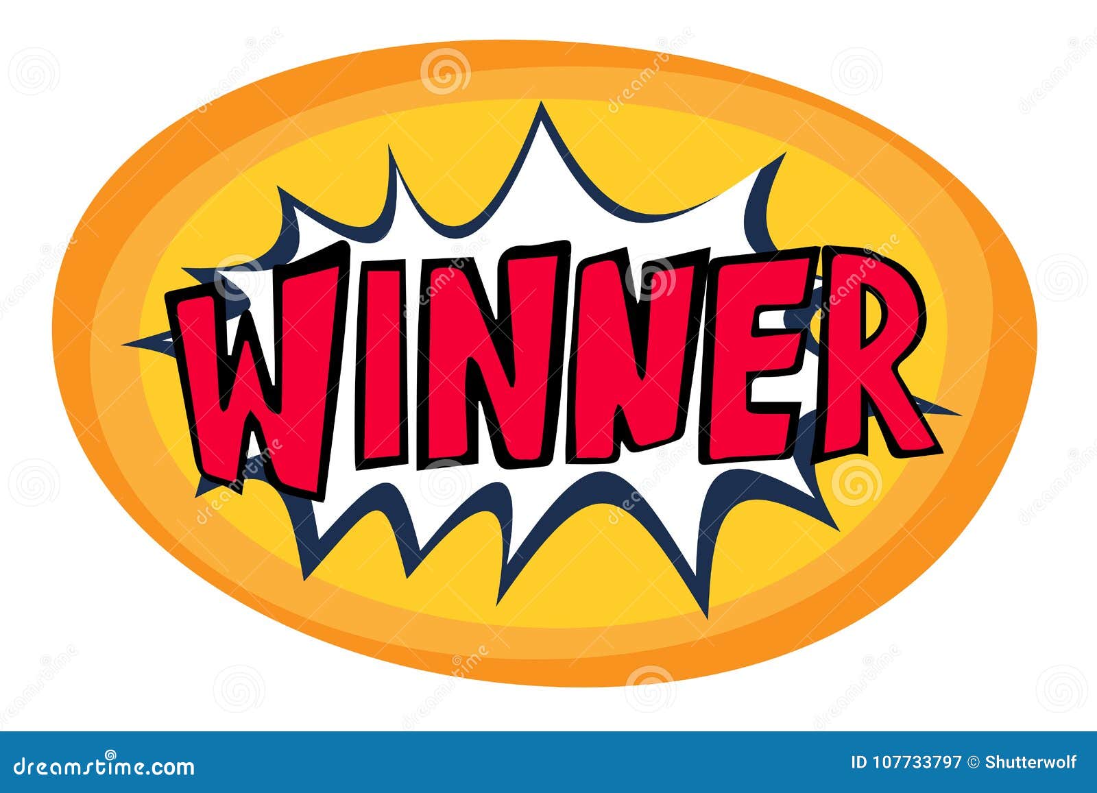 Comic Balloon - Winner Text Stock Vector - Illustration of ...