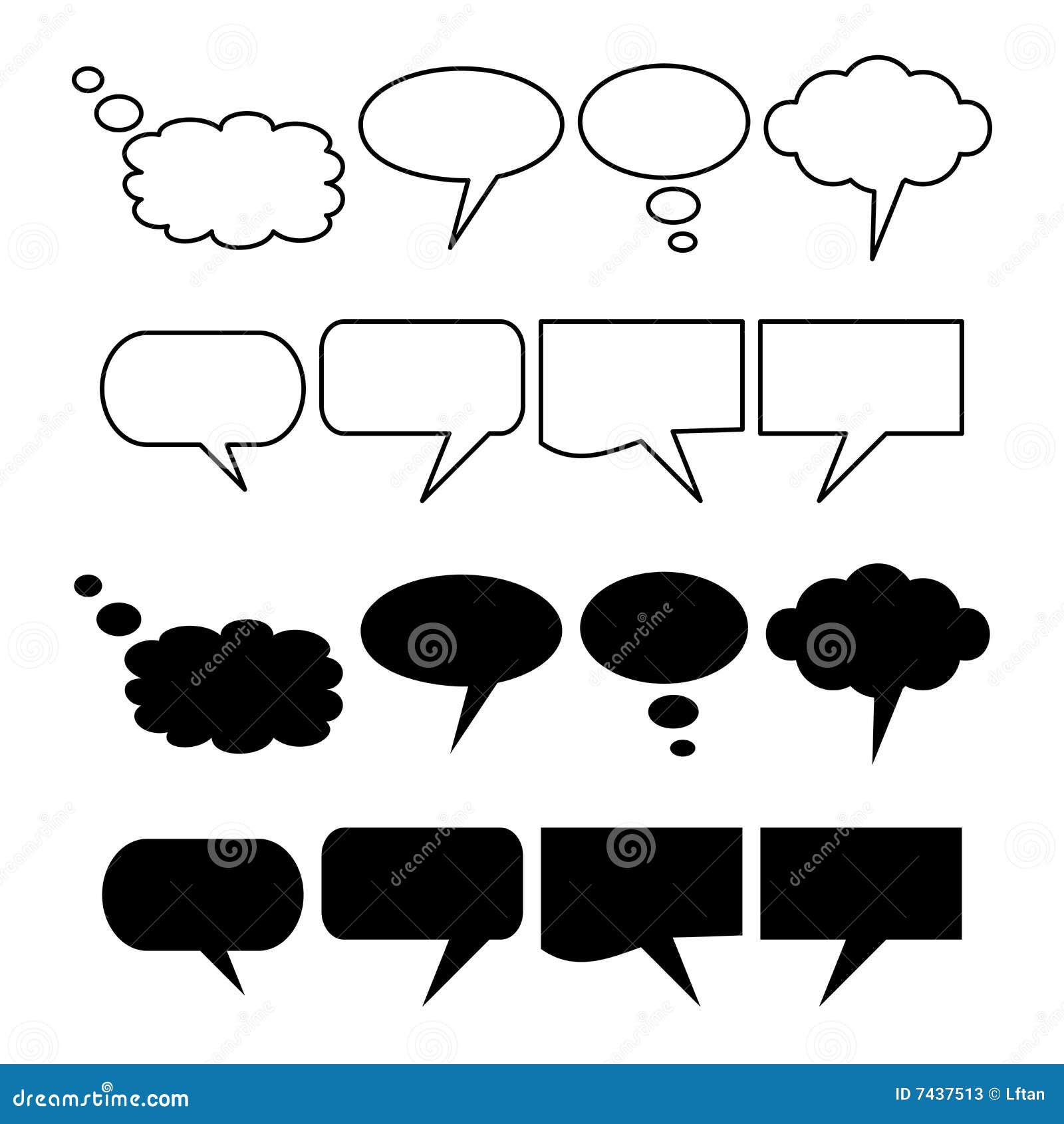 Comic Balloons stock vector. Illustration of balloon, cartoon - 7437513