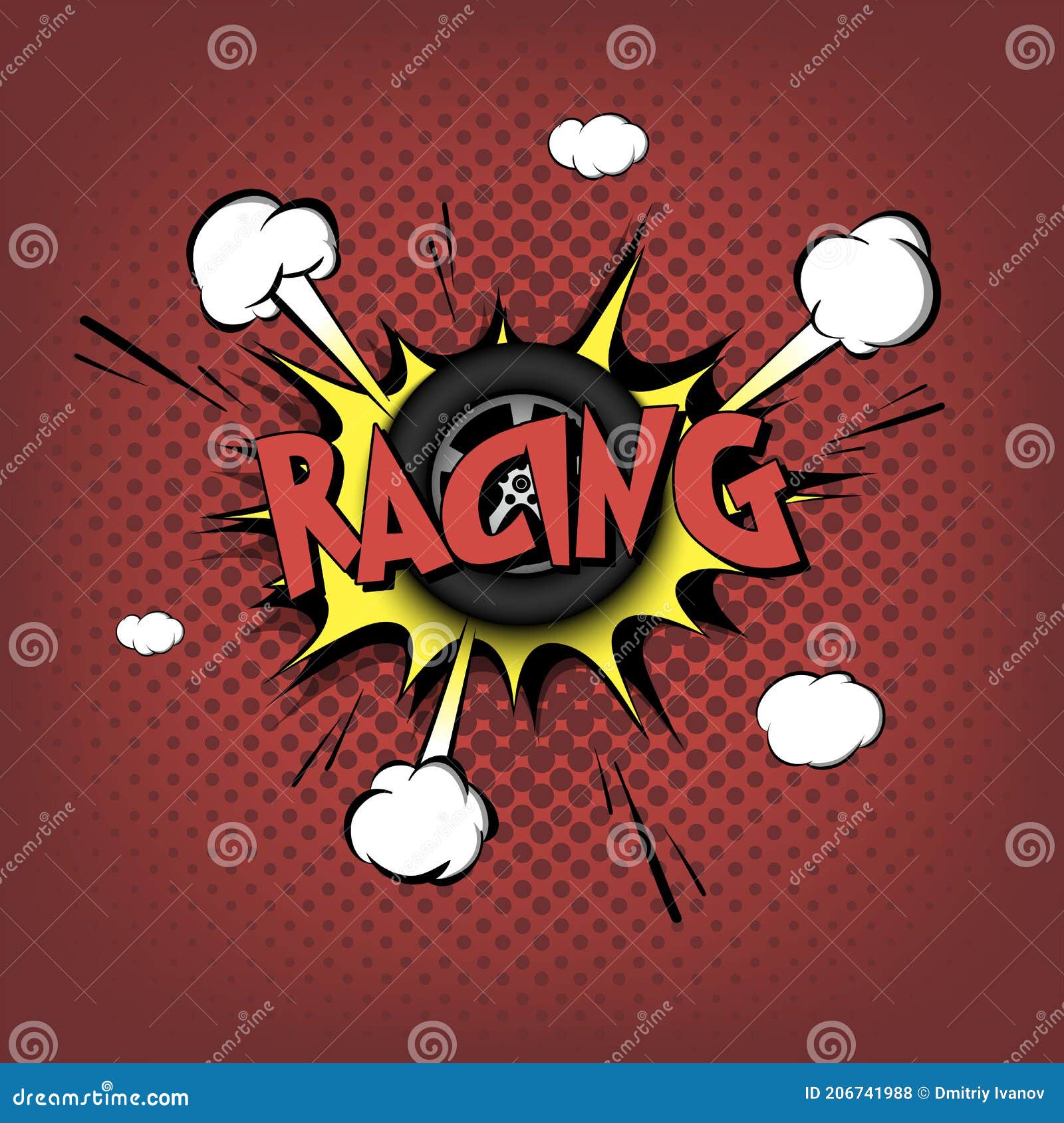 Comic Racing Car Background Vector Illustration Coloring Page For Kids ...