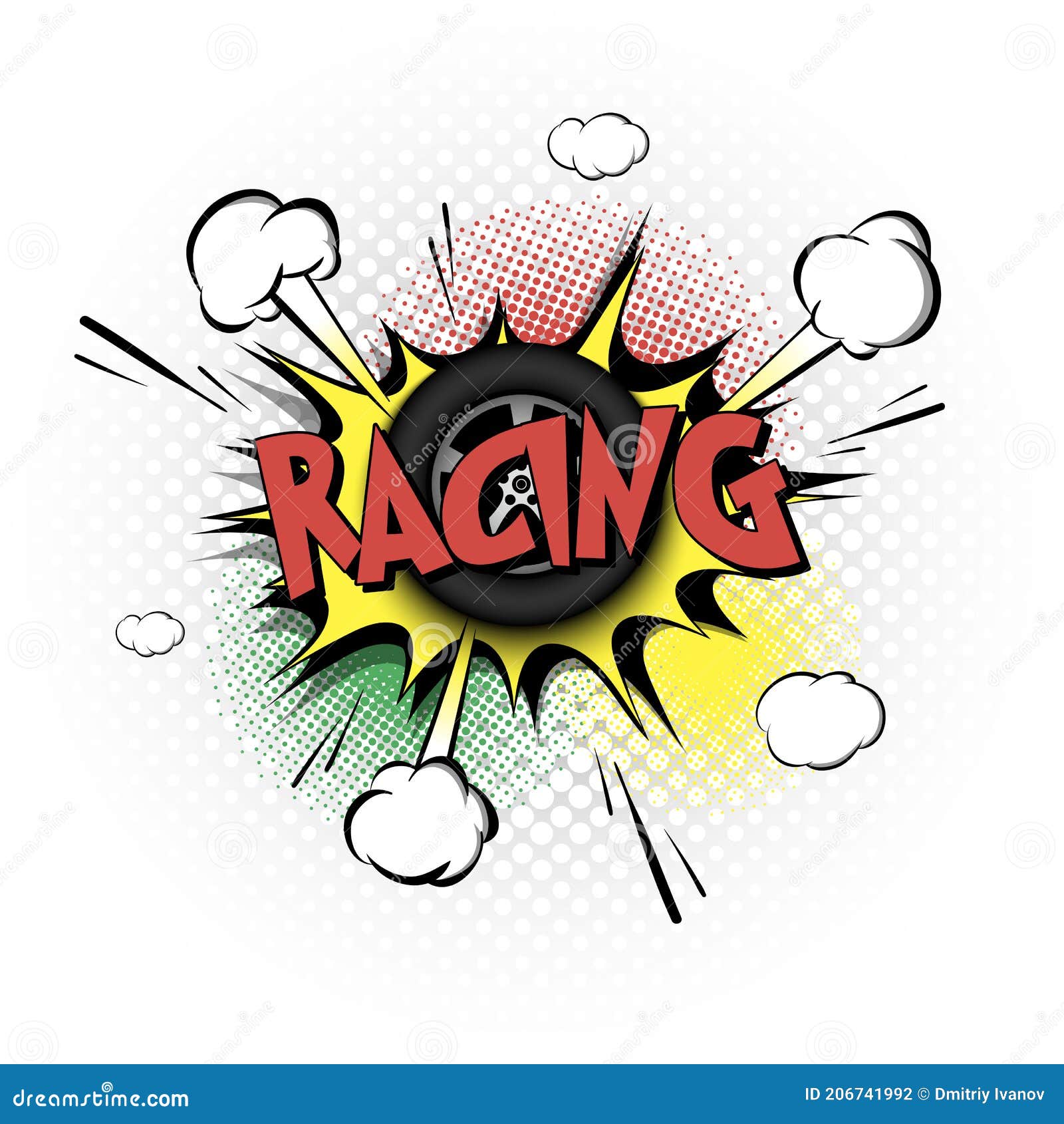 Comic Racing Car Background Vector Illustration Coloring Page For Kids ...