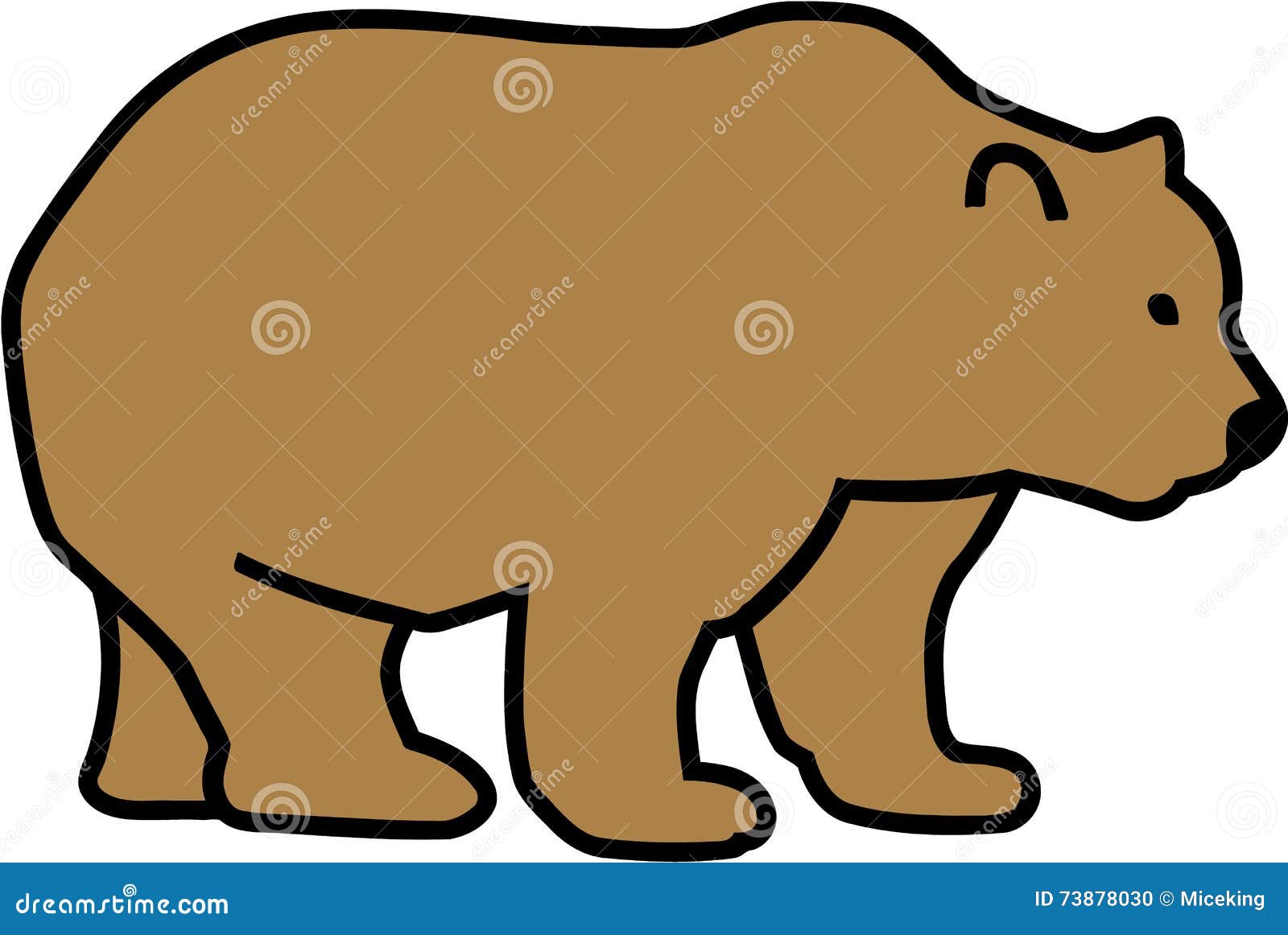 Comic Bear stock vector. Illustration of power, wildlife - 73878030
