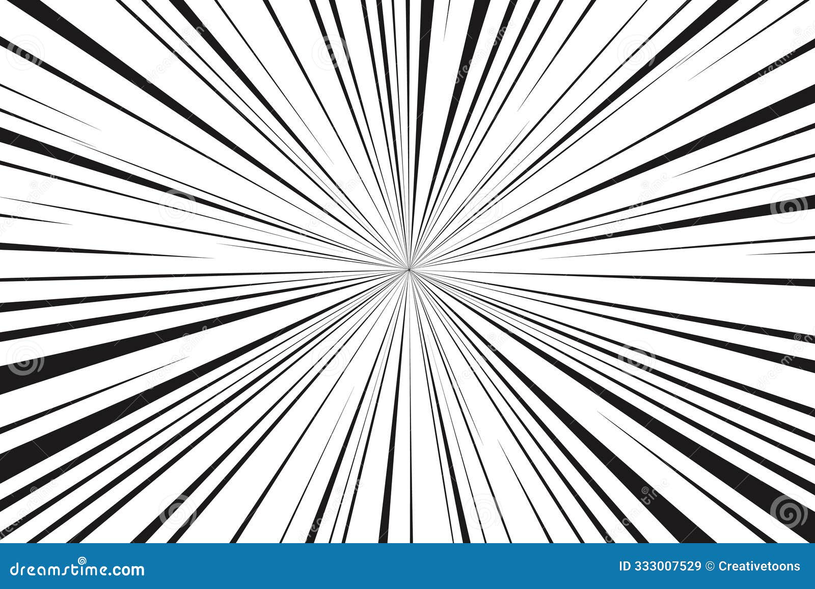 Comic Black Speed Lines Background. Comic Zoom Lines Design Template ...