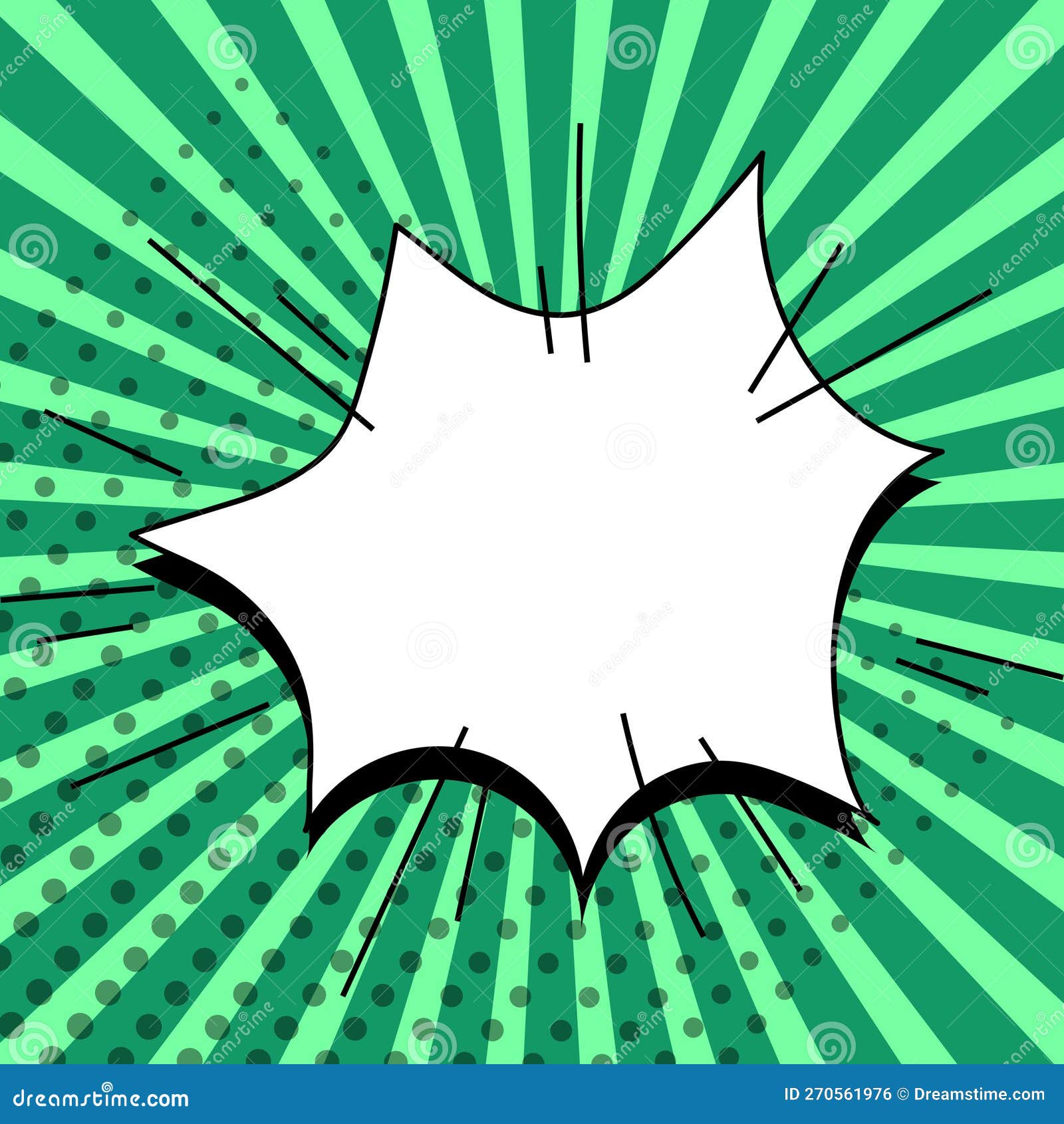 Comic Blank Speech Bubble with Copy Space and Colorful Doodles. Design ...