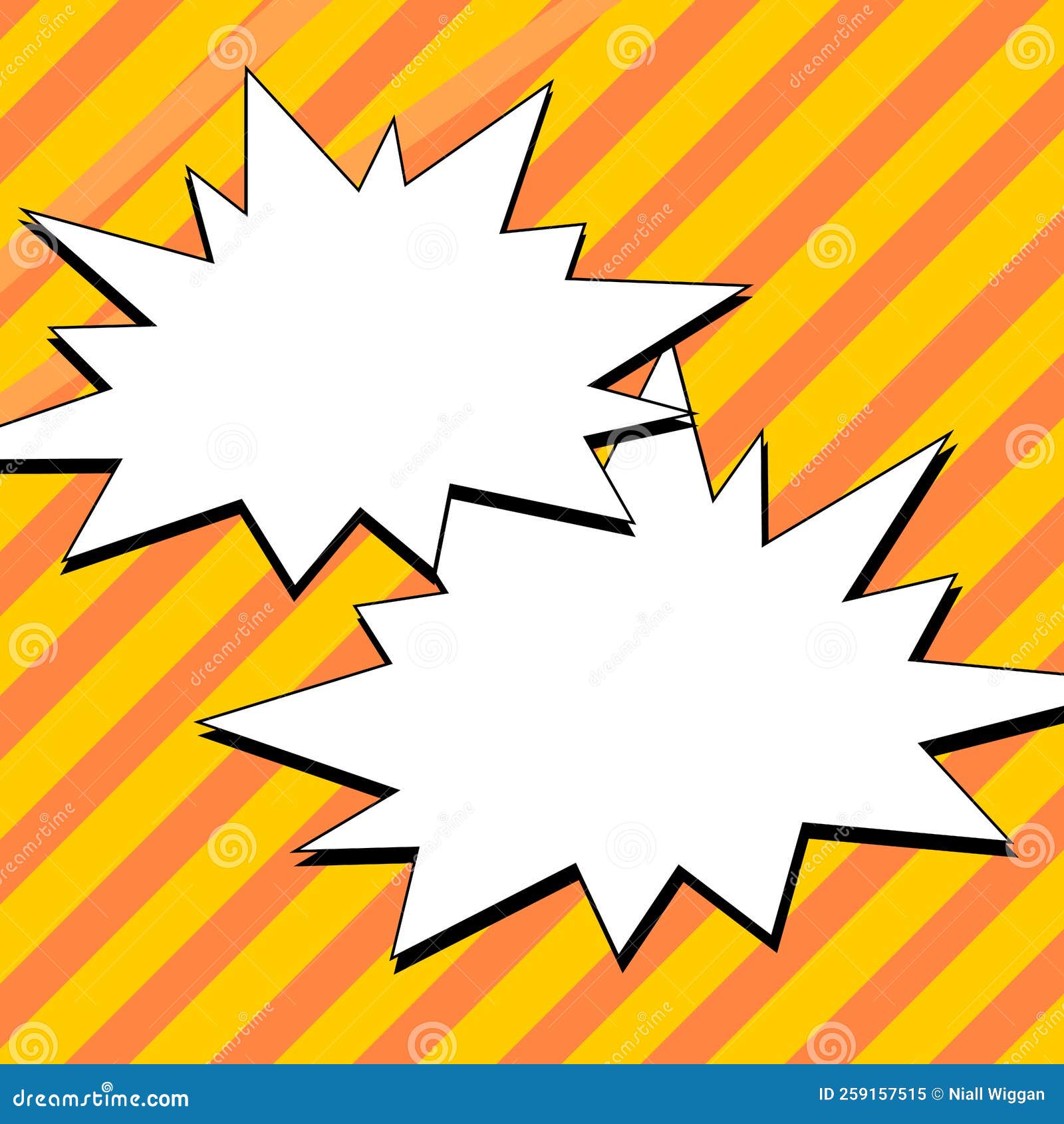 Comic Blank Speech Bubble with Copy Space and Colorful Doodles. Design ...